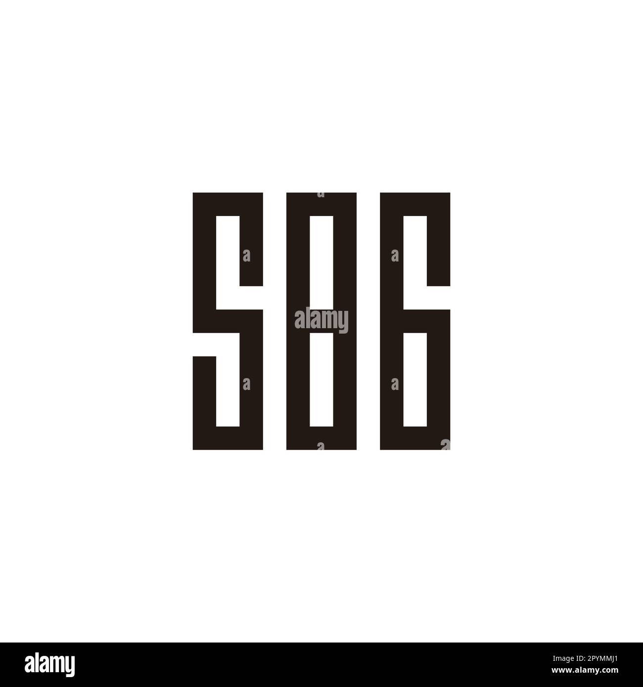 Number 5, 8 and 6 square, rectangle geometric symbol simple logo vector ...