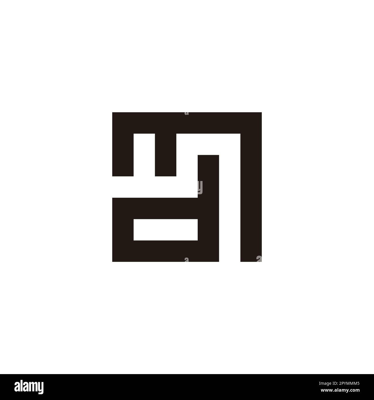 Letter M and d square geometric symbol simple logo vector Stock Vector ...