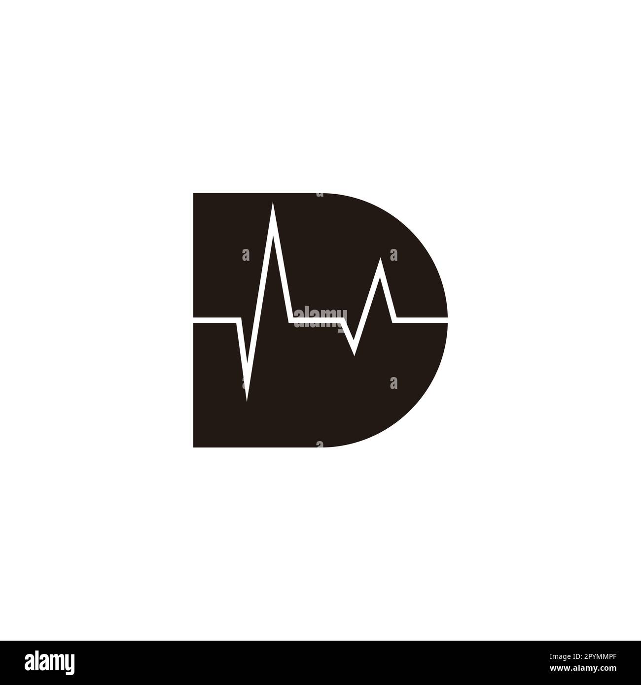 Letter D graph, digital geometric symbol simple logo vector Stock ...
