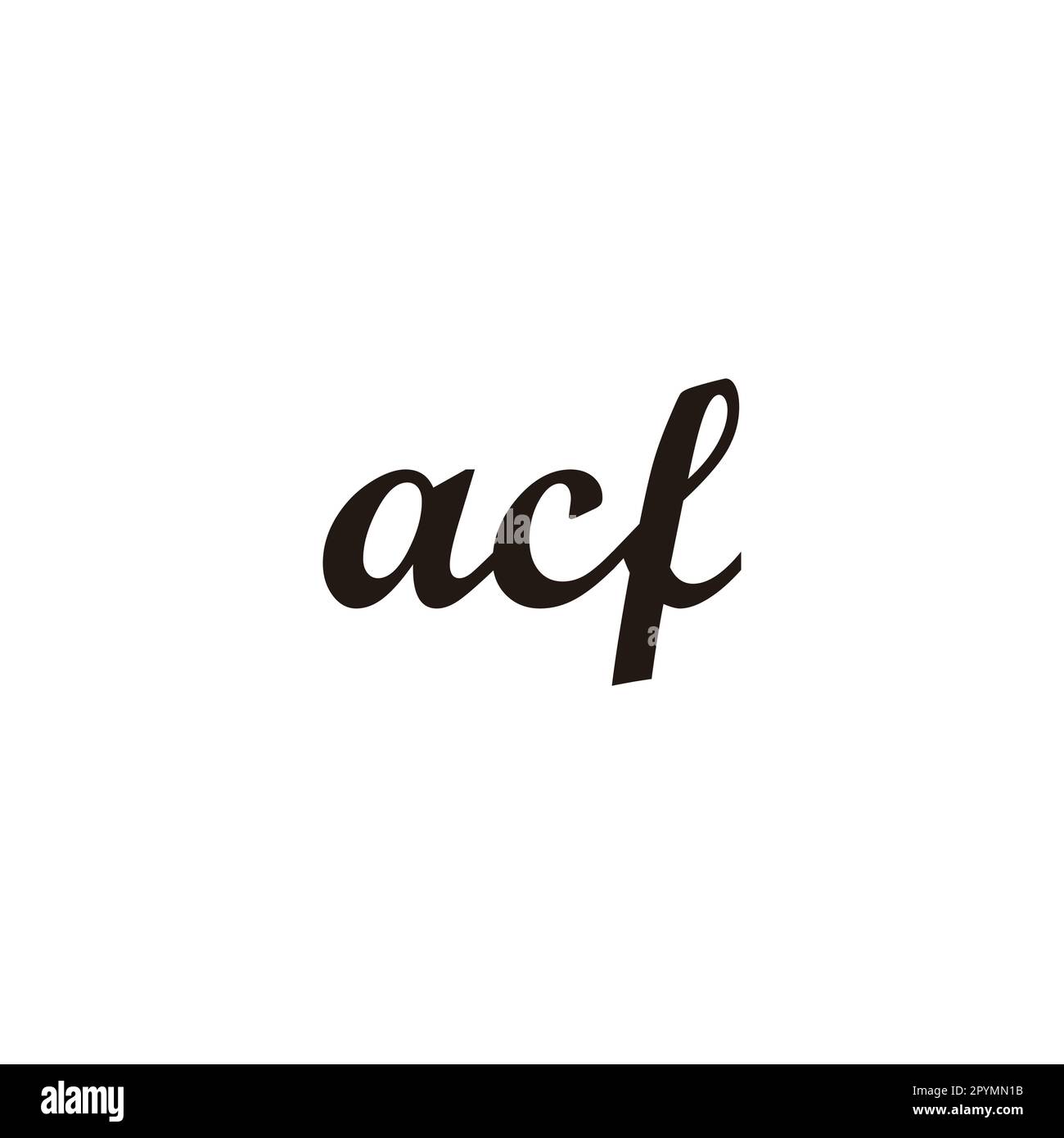 Letter Acf Connect Geometric Symbol Simple Logo Vector Stock Vector Image And Art Alamy