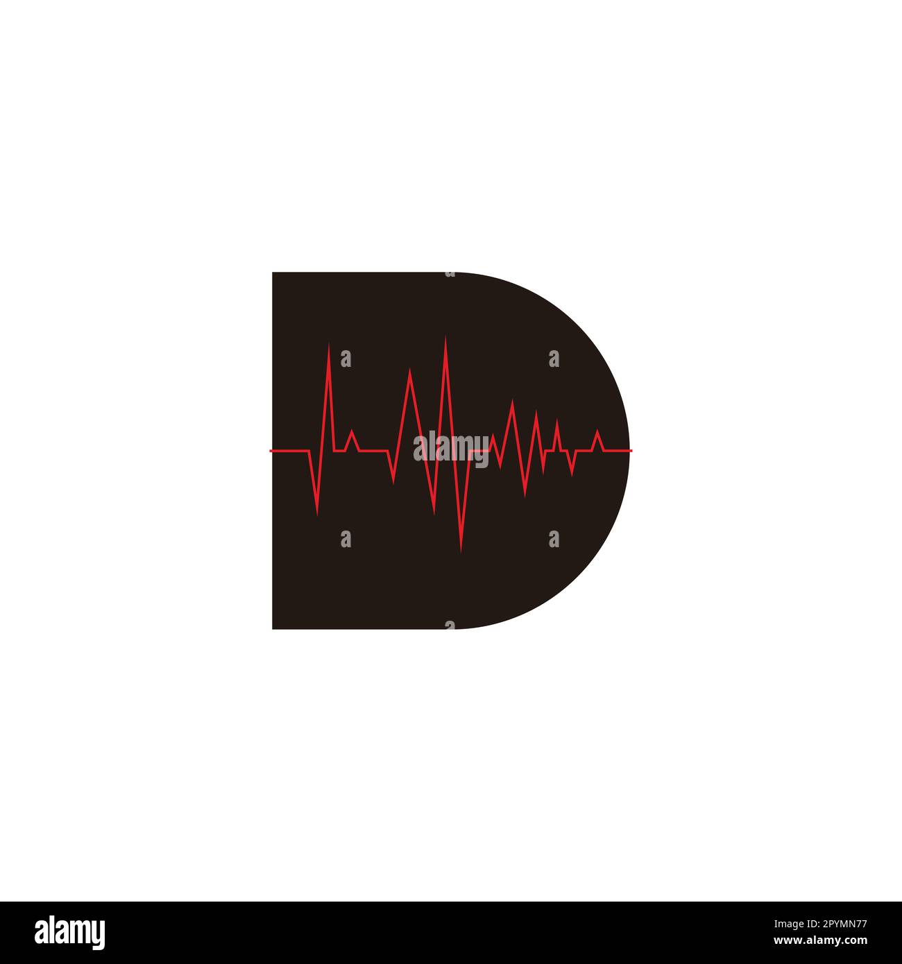 Letter D sound, graphic geometric symbol simple logo vector Stock ...