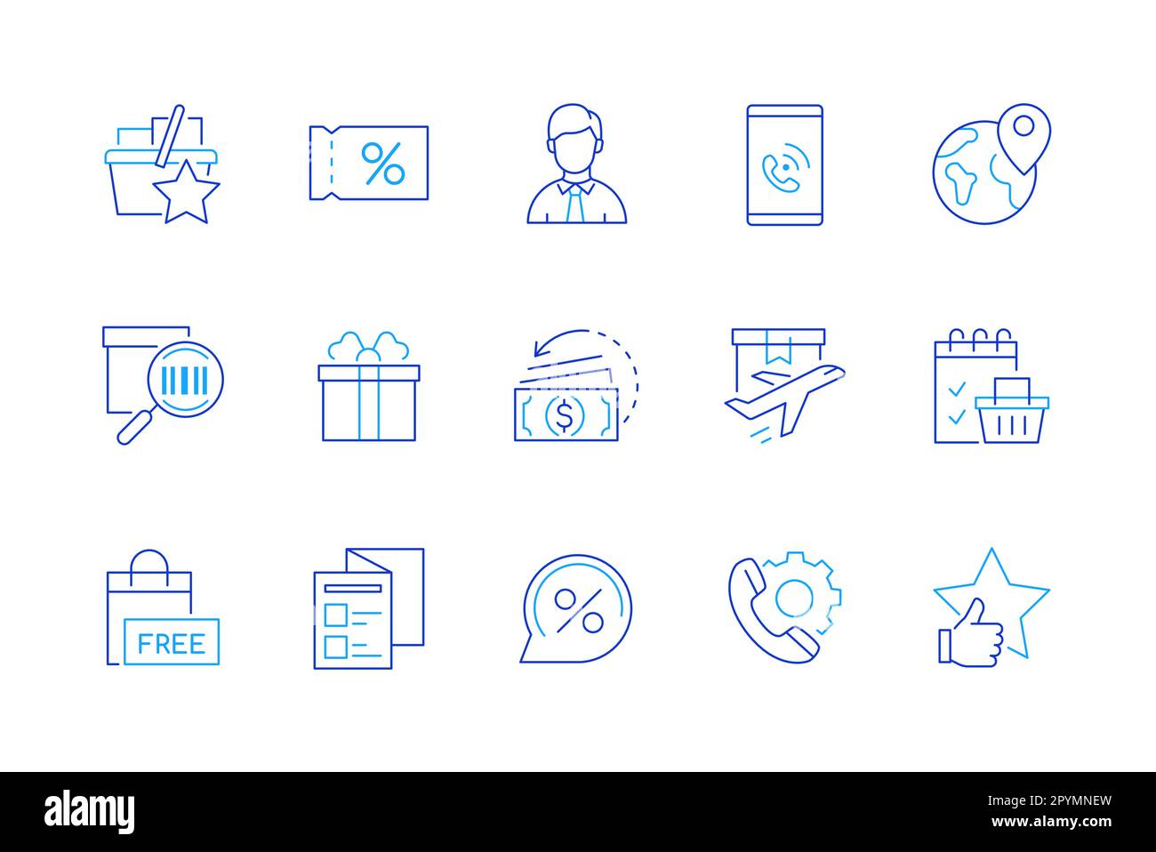 Purchases of goods - set of modern line design style icons Stock Vector ...