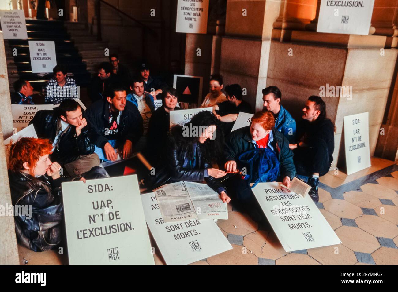 Paris, France, Group, Act Up Paris Demonstration Against French ...