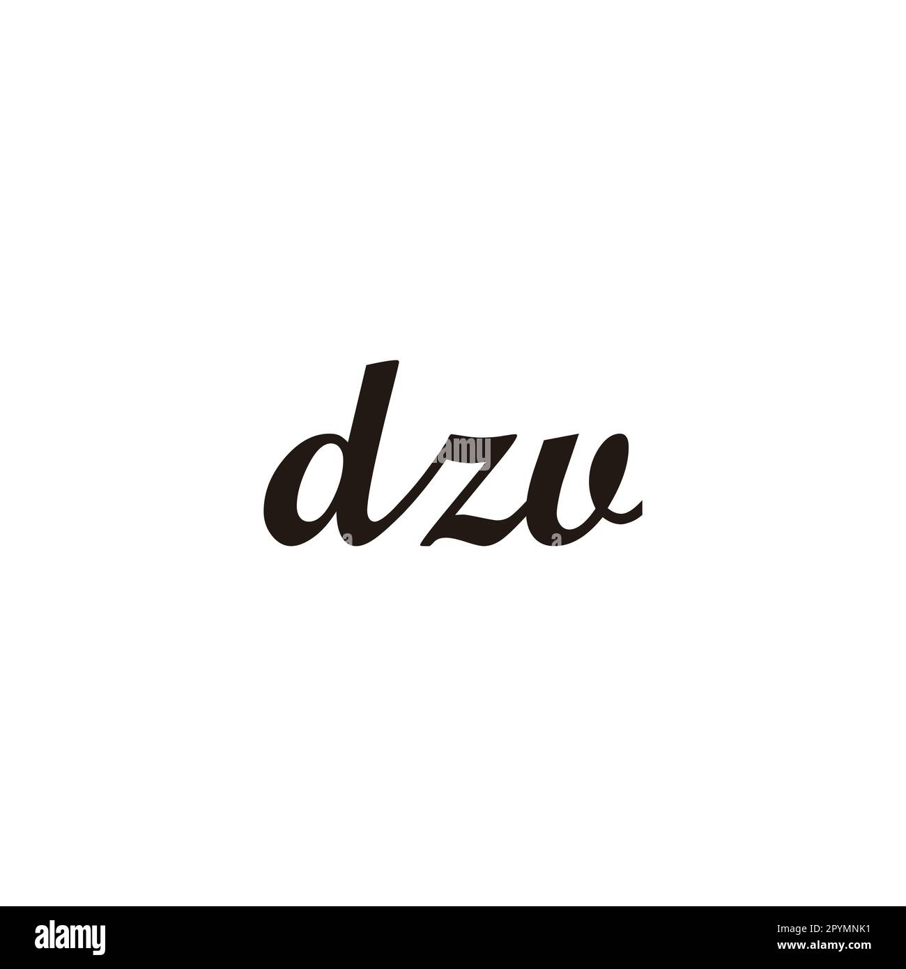Letter d, z and v connect geometric symbol simple logo vector Stock ...