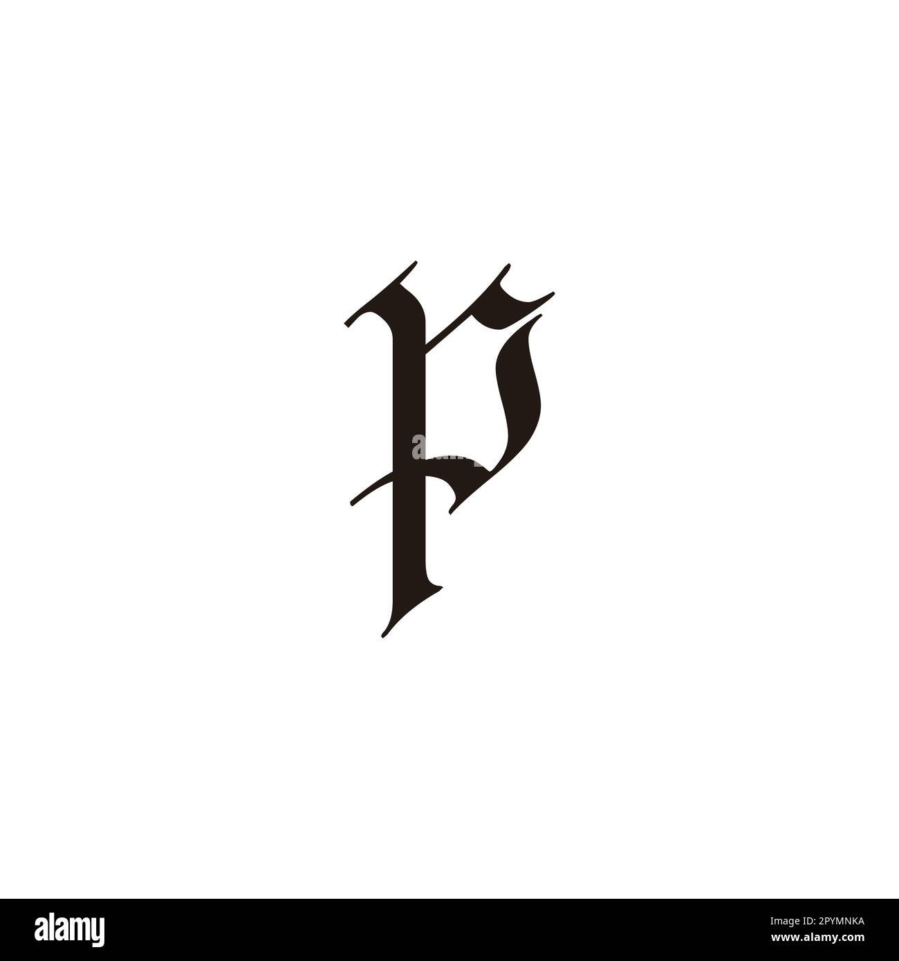 Letter P flag geometric symbol simple logo vector Stock Vector Image ...