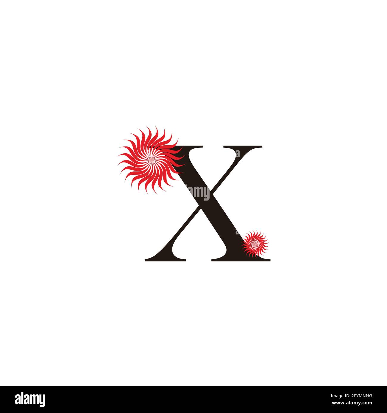 Letter X flowers geometric symbol simple logo vector Stock Vector Image ...