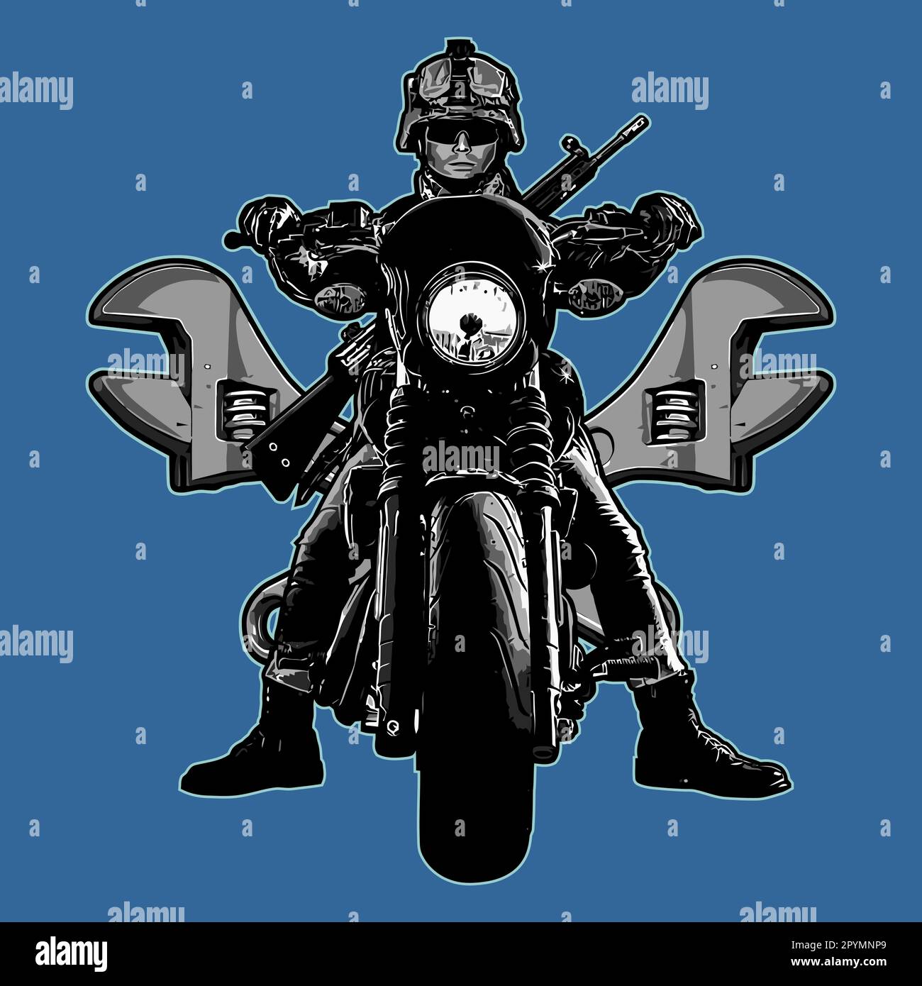 biker vector template Stock Vector Image & Art - Alamy