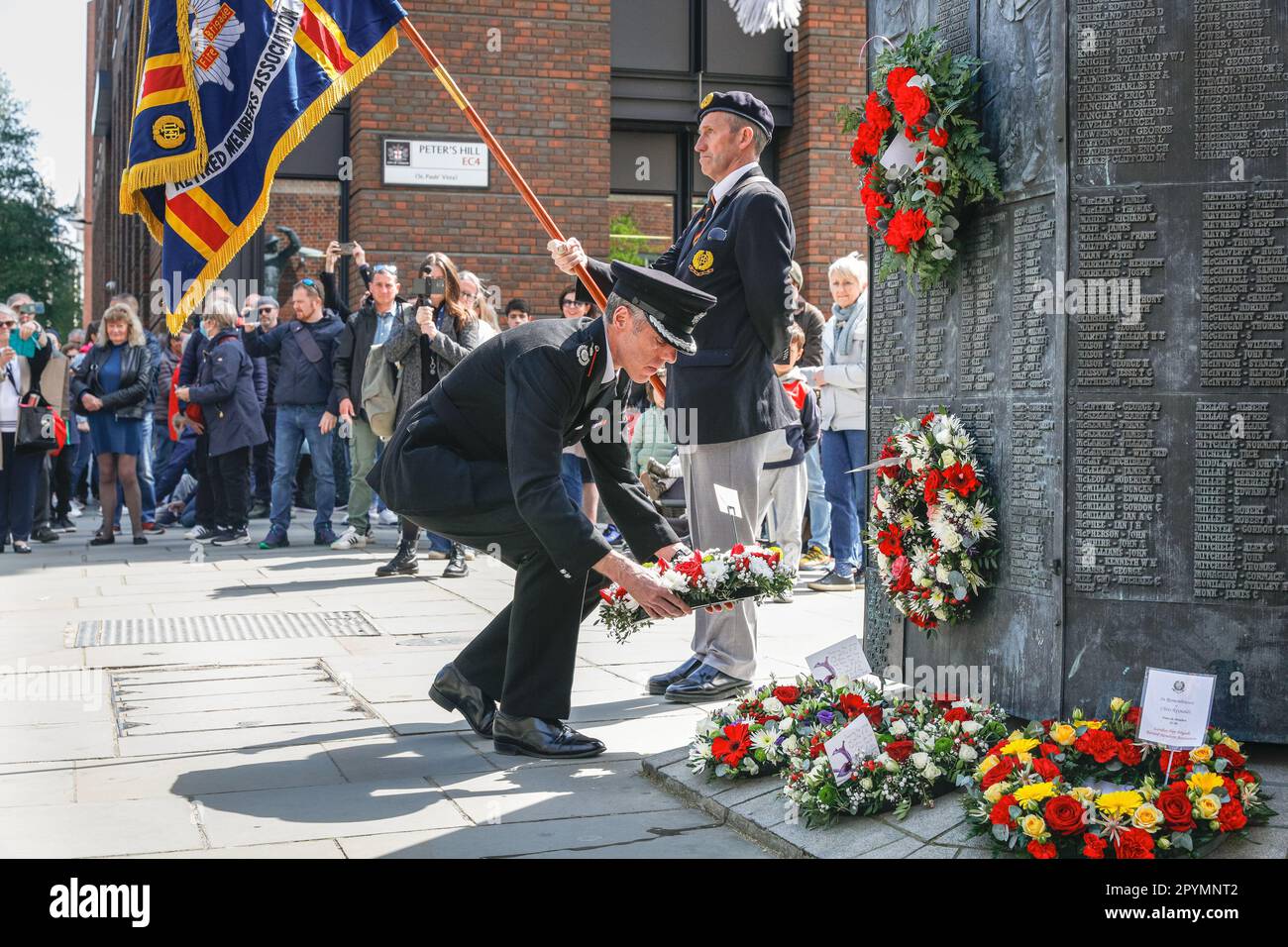London, UK. 04th May, 2023. Representatives of the fire brigades Union ...