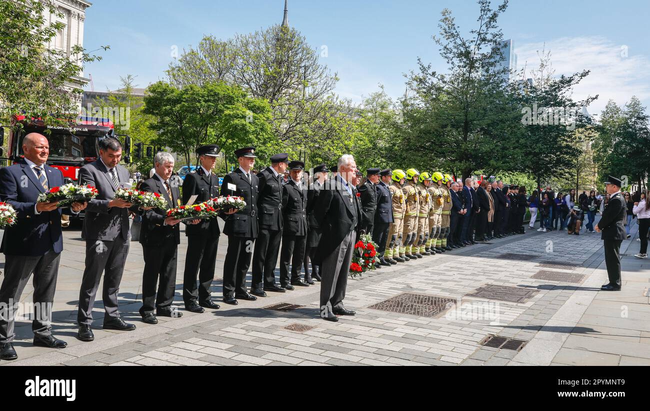 London, UK. 04th May, 2023. Colin Livett, Chairman of the Memorial ...