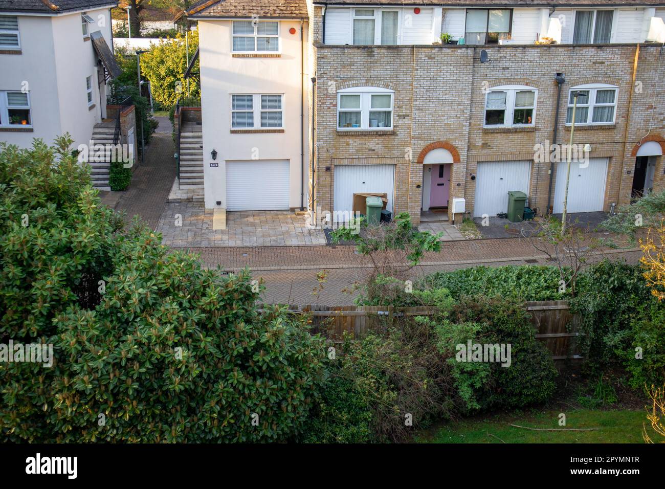 English street with greenery trees Stock Photo - Alamy