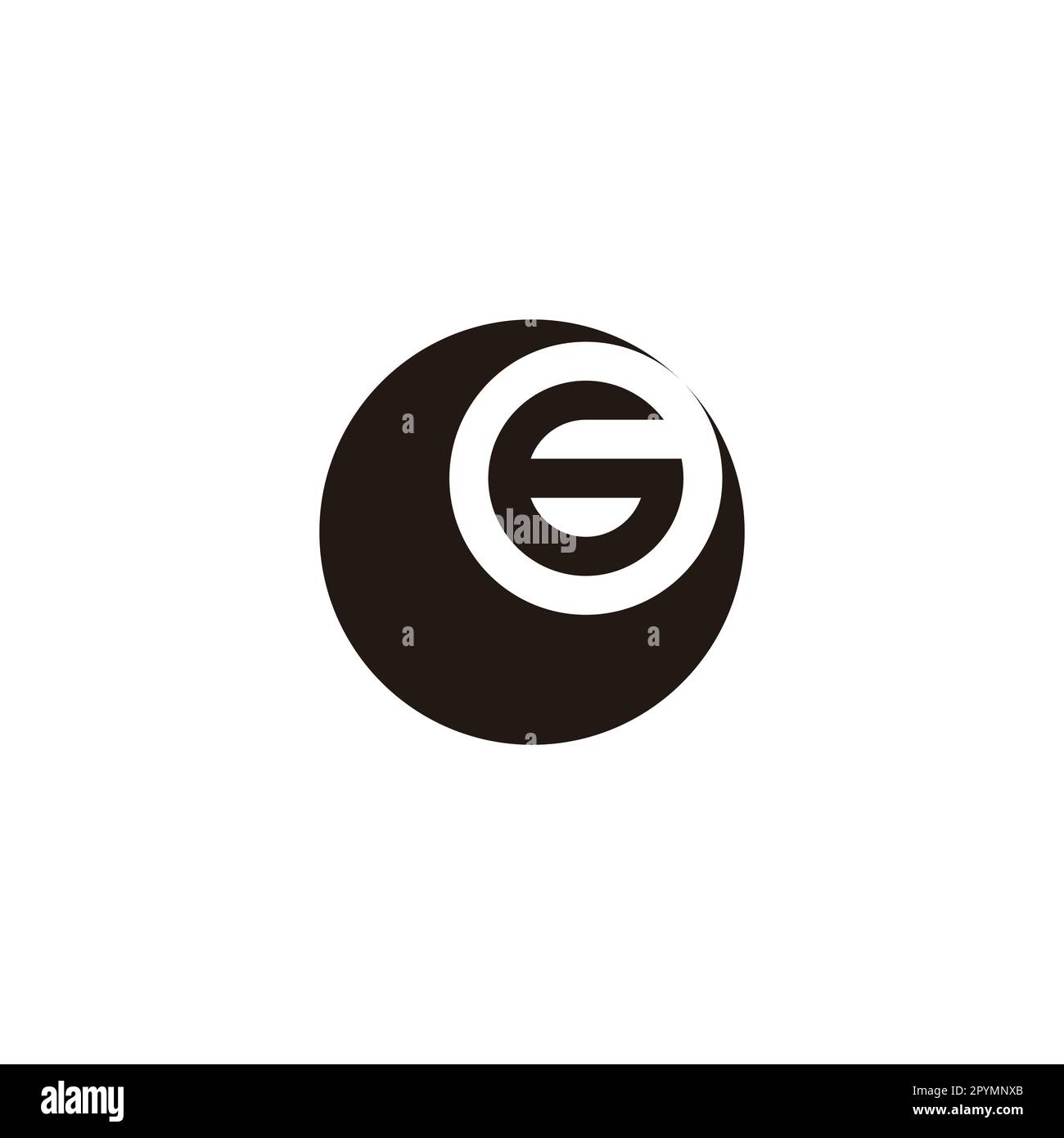 Number 6 in moon geometric symbol simple logo vector Stock Vector Image ...