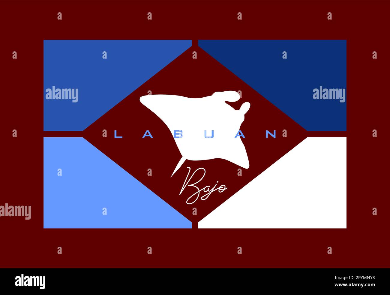 labuan bajo island indonesia vector template Stock Vector Image & Art ...