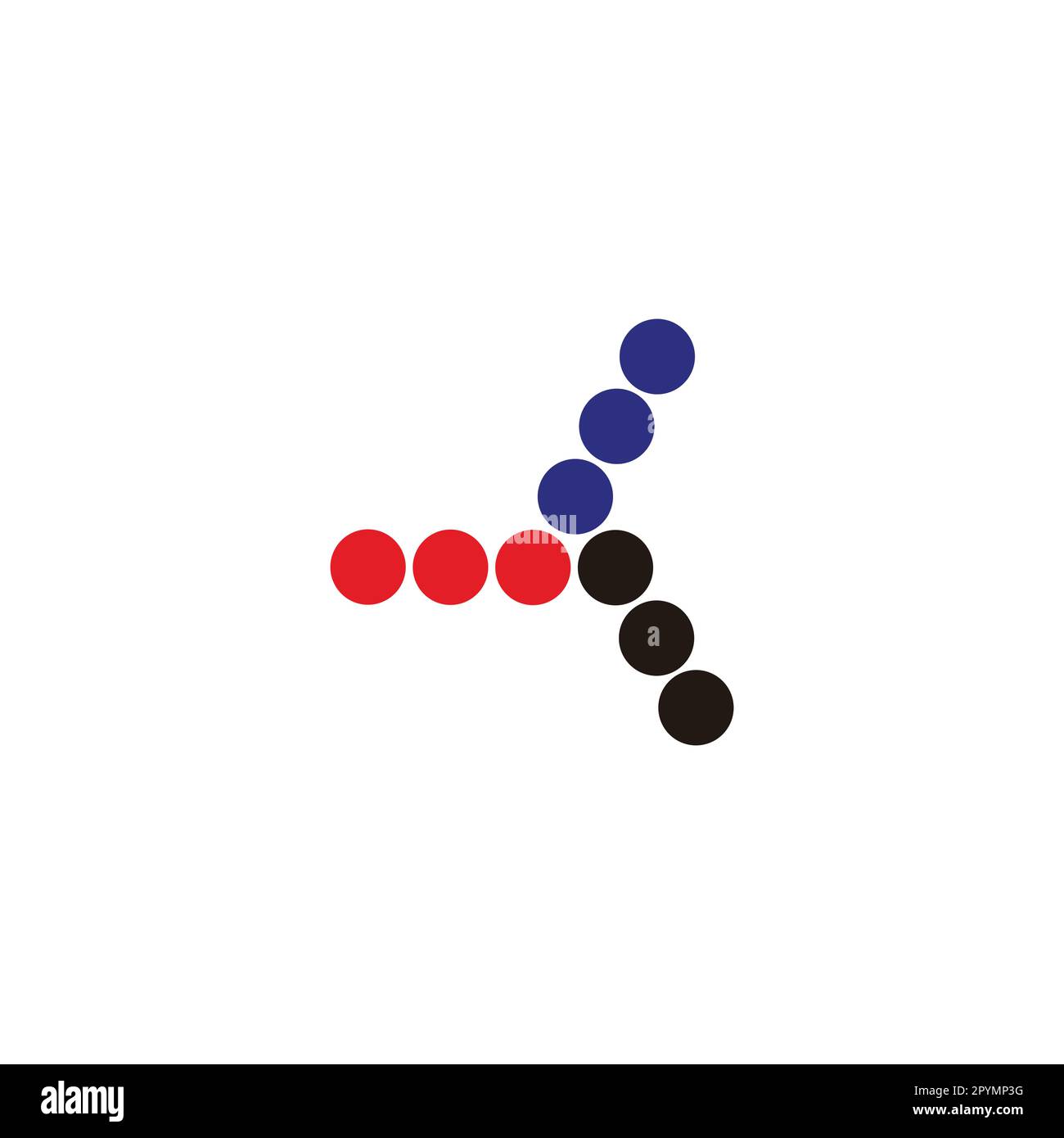 Circles, triangle, modern geometric symbol simple logo vector Stock ...