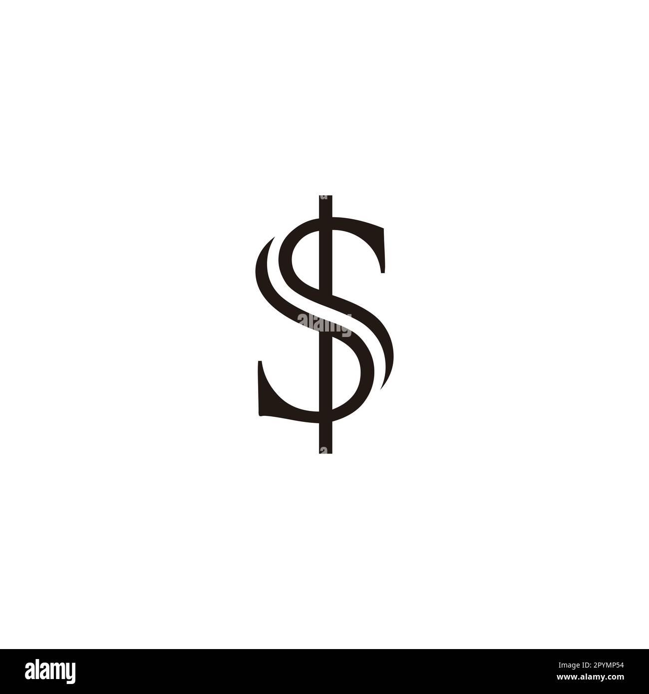 Dollar, $, lines geometric symbol simple logo vector Stock Vector Image ...