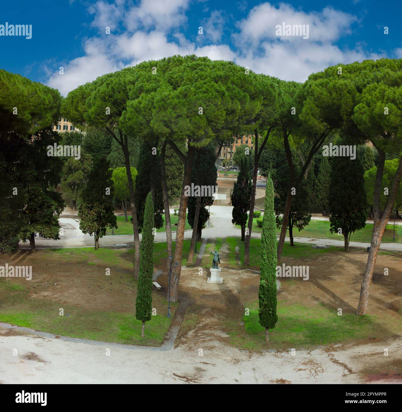 Roman statue in the Parco adriano, Central Rome, Italy Stock Photo - Alamy