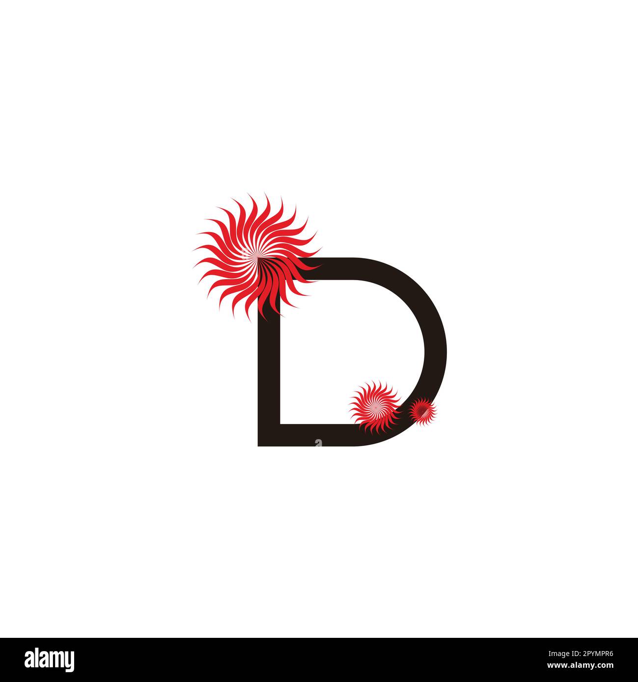 Letter D flower geometric symbol simple logo vector Stock Vector Image ...