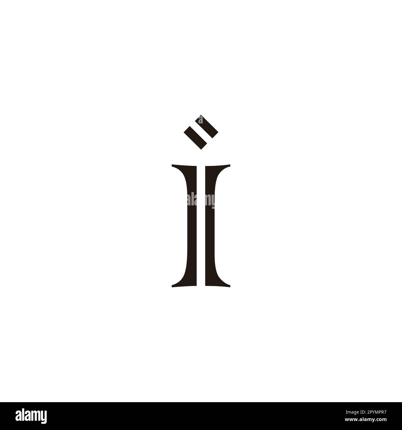Letter i lines geometric symbol simple logo vector Stock Vector Image ...