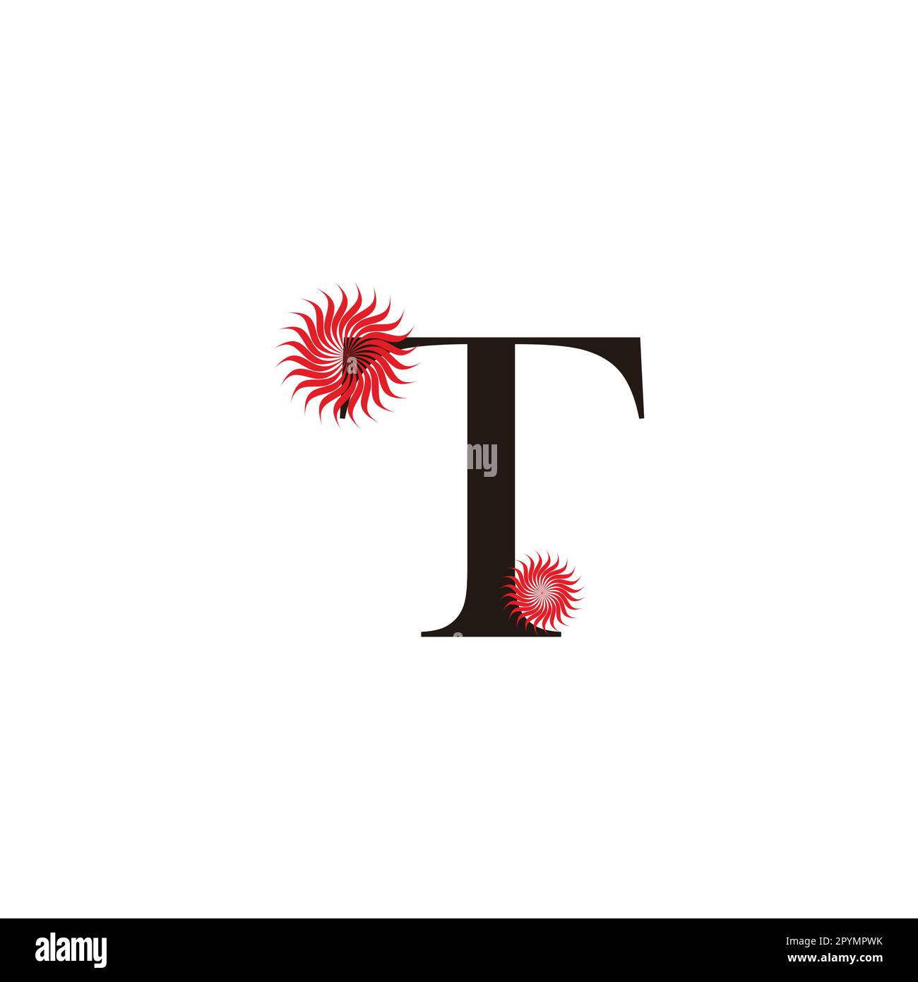 Letter T flower geometric symbol simple logo vector Stock Vector Image ...