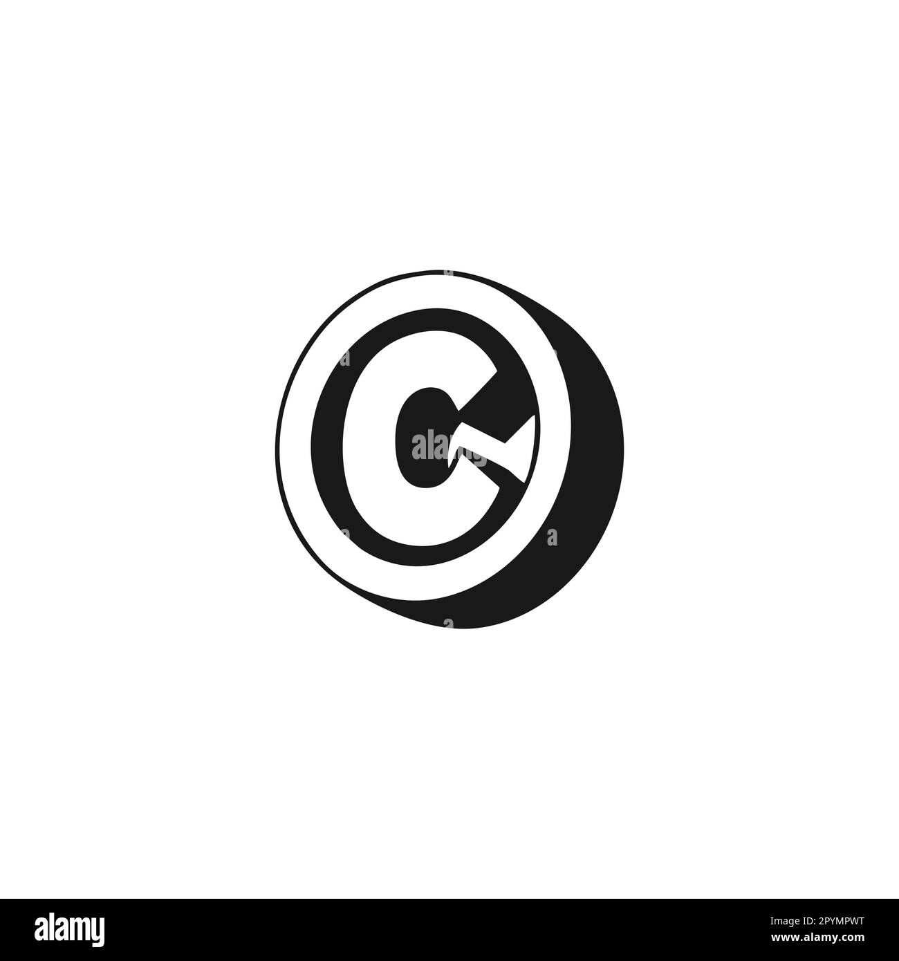 Letter C circle, 3d geometric symbol simple logo vector Stock Vector ...