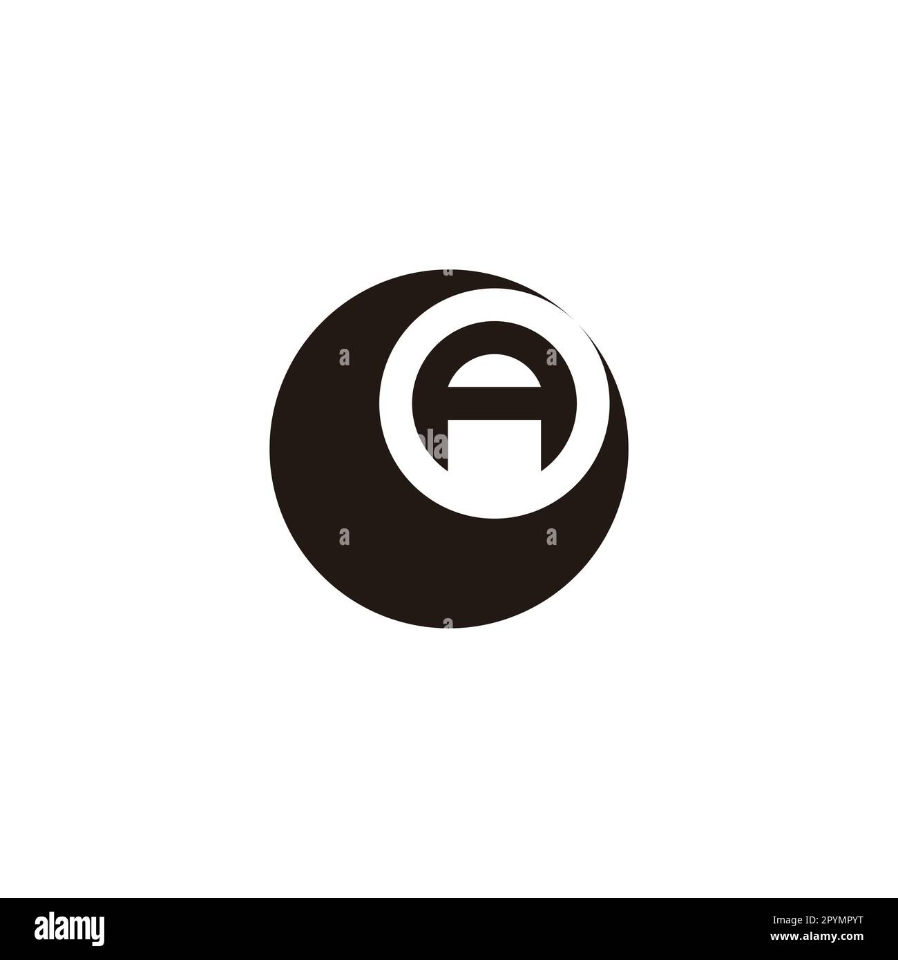 Letter A in moon geometric symbol simple logo vector Stock Vector Image ...