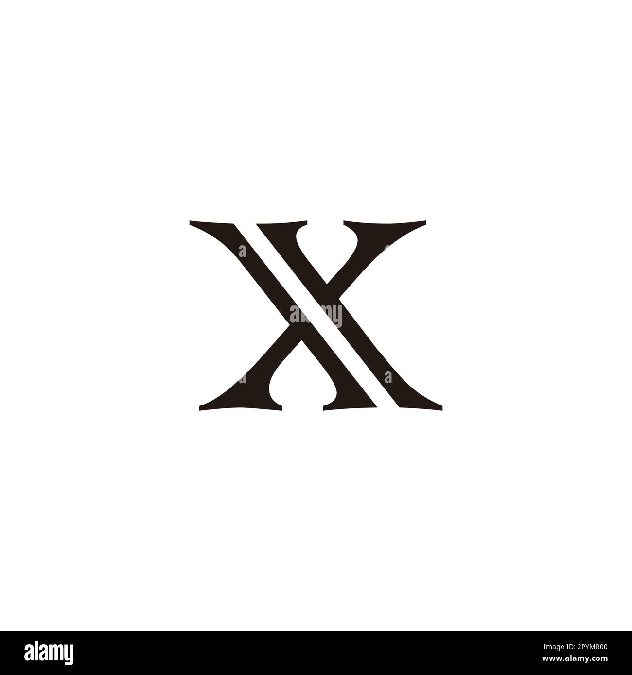 Letter X double lines geometric symbol simple logo vector Stock Vector ...