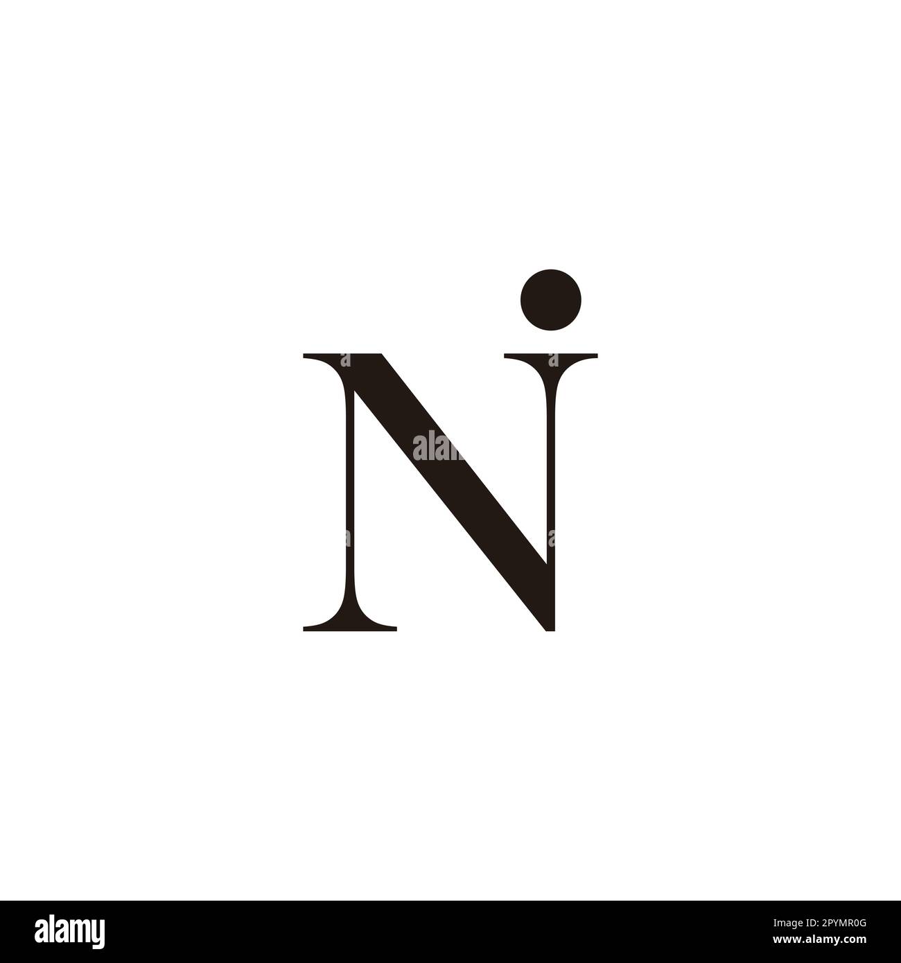 Letter N dot geometric symbol simple logo vector Stock Vector Image ...