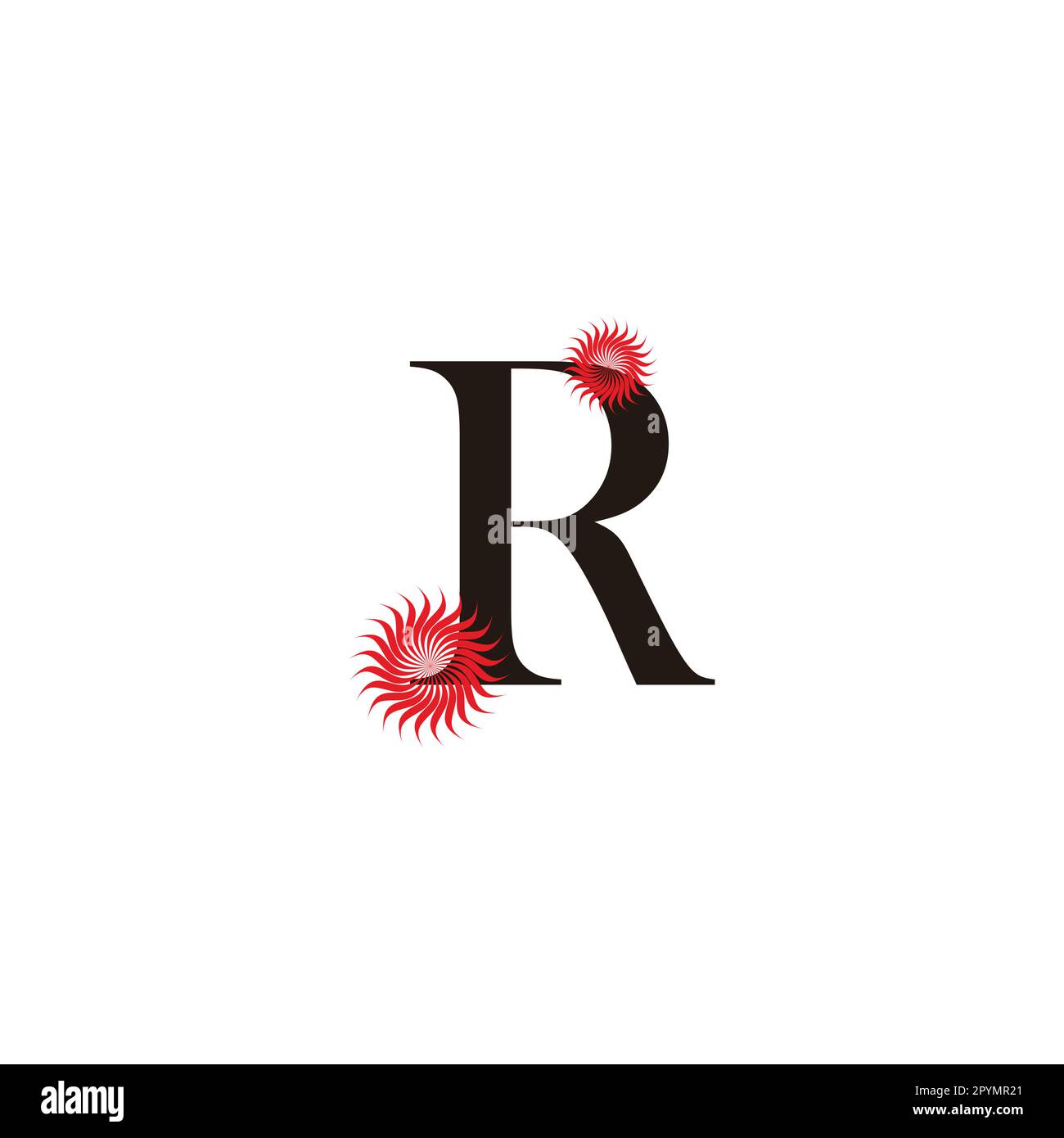 Letter R flower geometric symbol simple logo vector Stock Vector Image ...