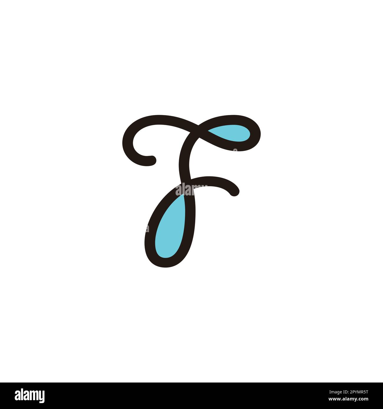 Letter F leaf, plant geometric symbol simple logo vector Stock Vector ...