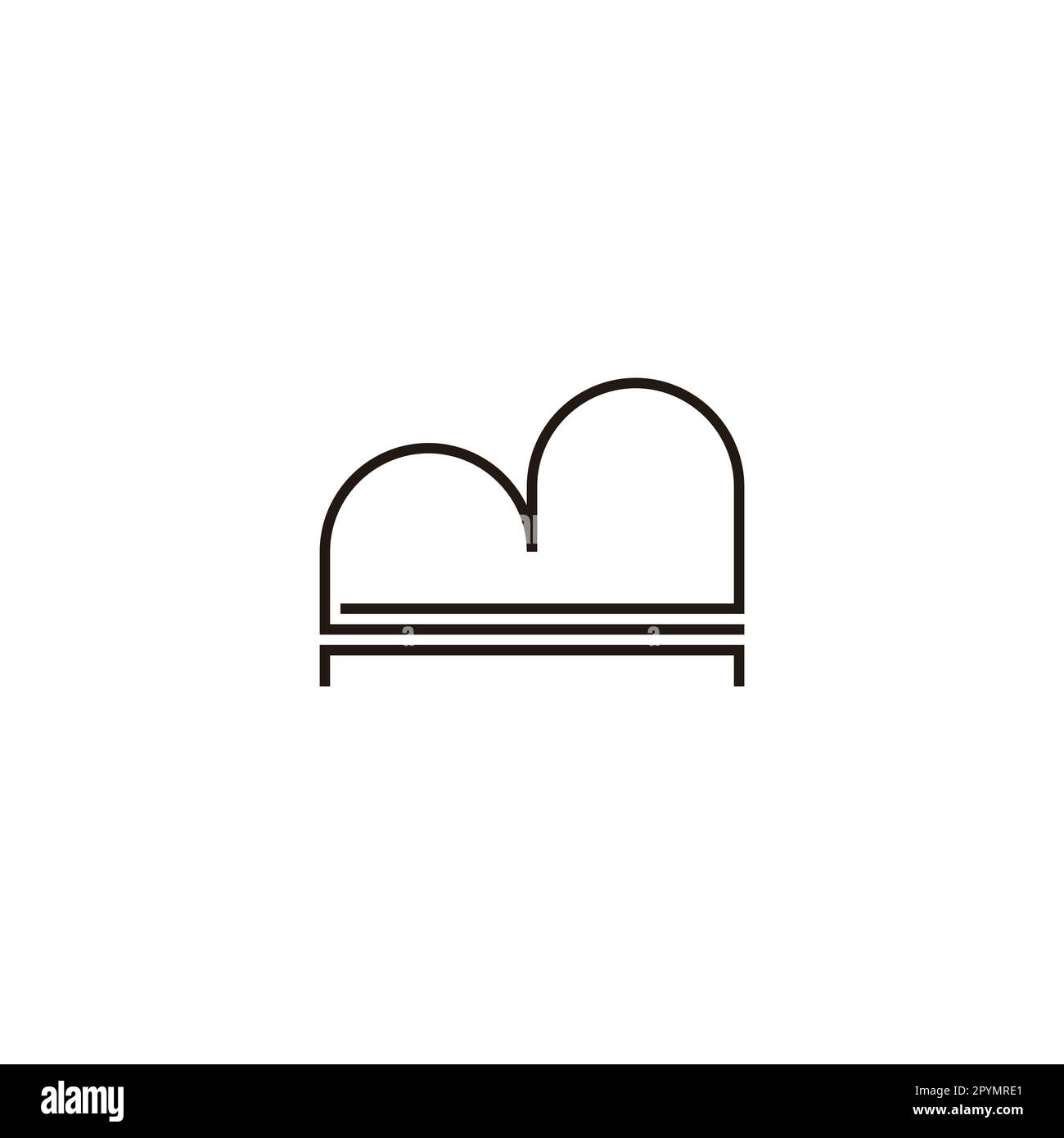 Chair, lines geometric symbol simple logo vector Stock Vector Image ...