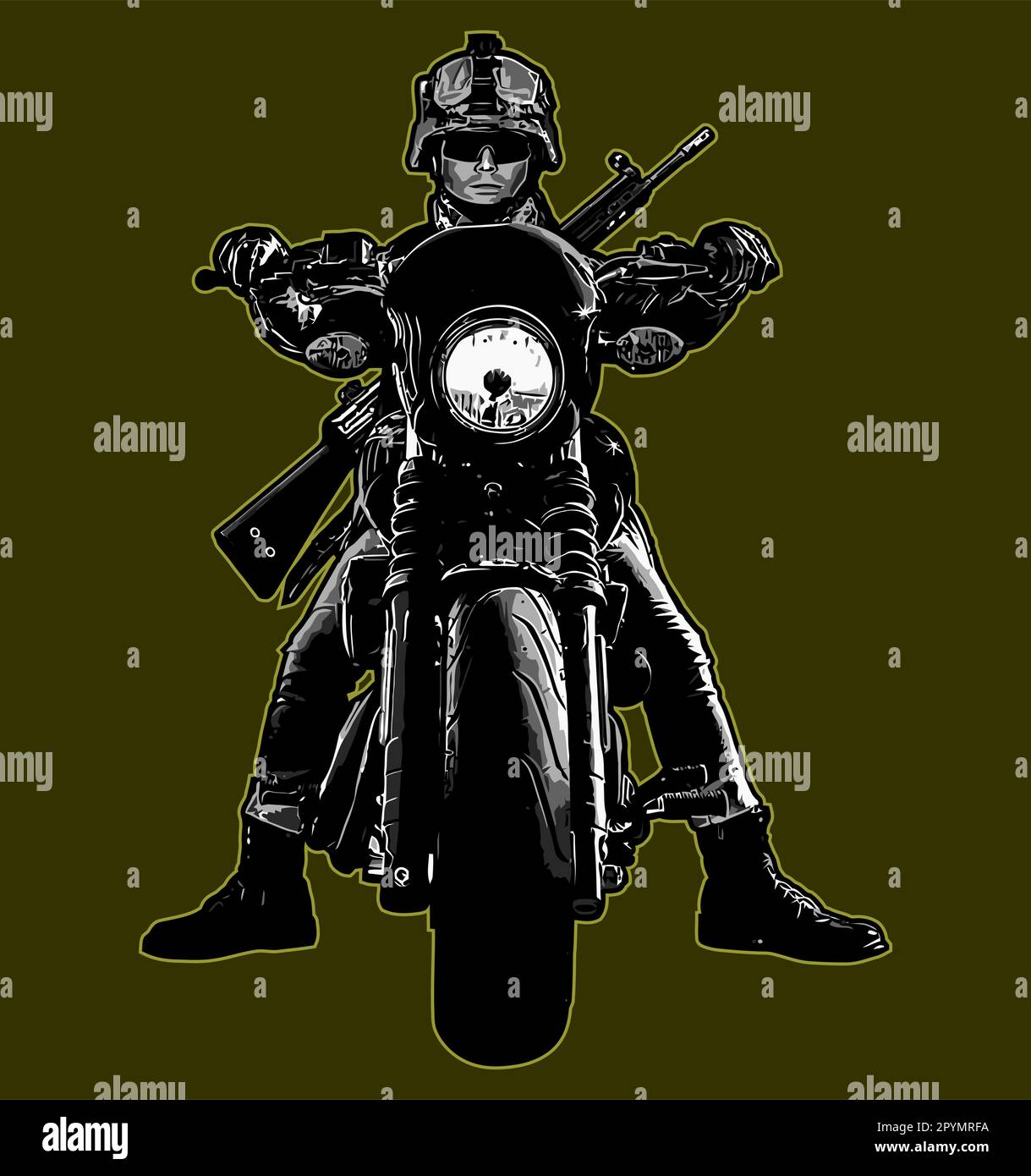 Back women biker Stock Vector Images - Alamy