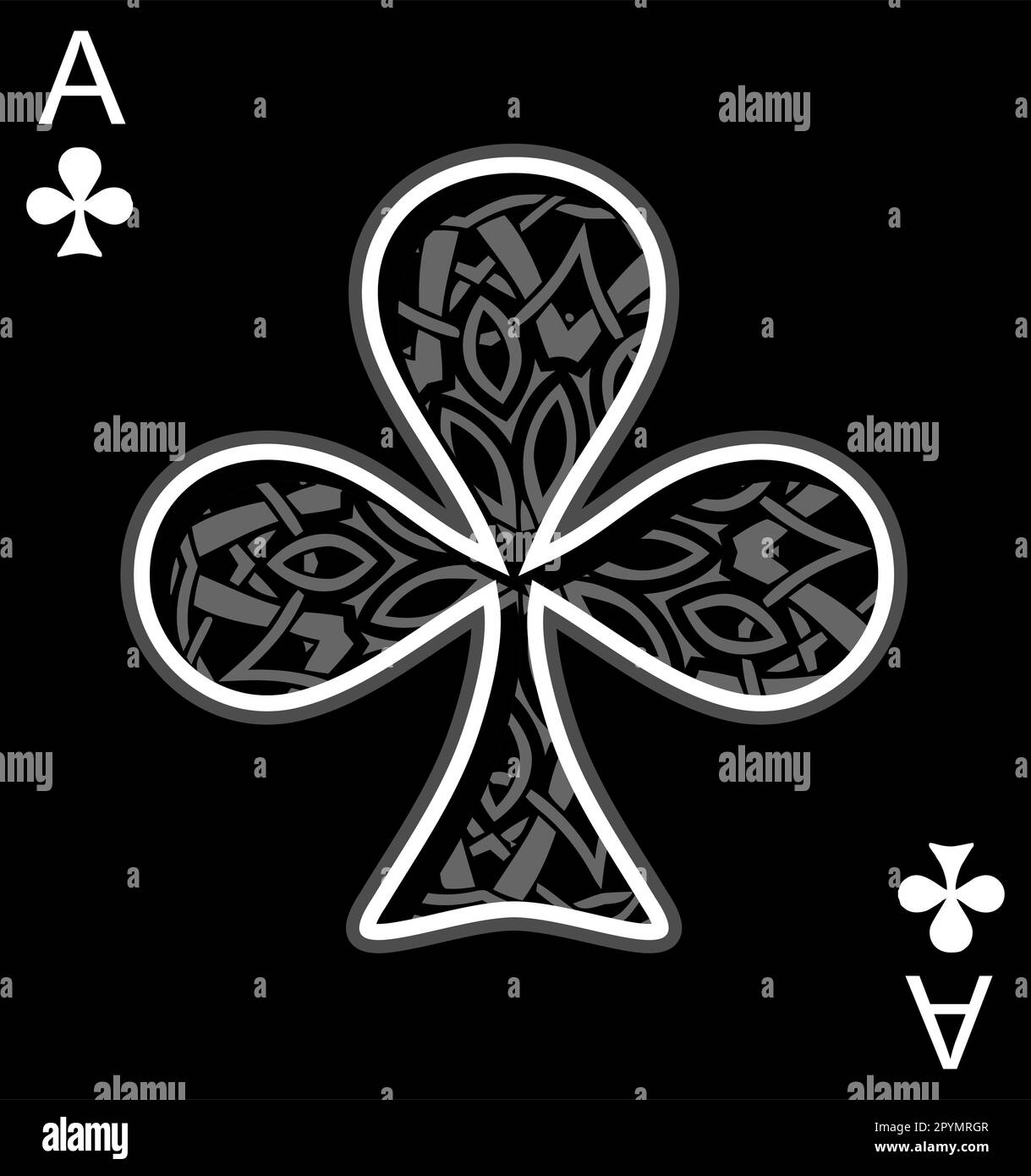Ace of spades playing card Black and White Stock Photos & Images - Alamy