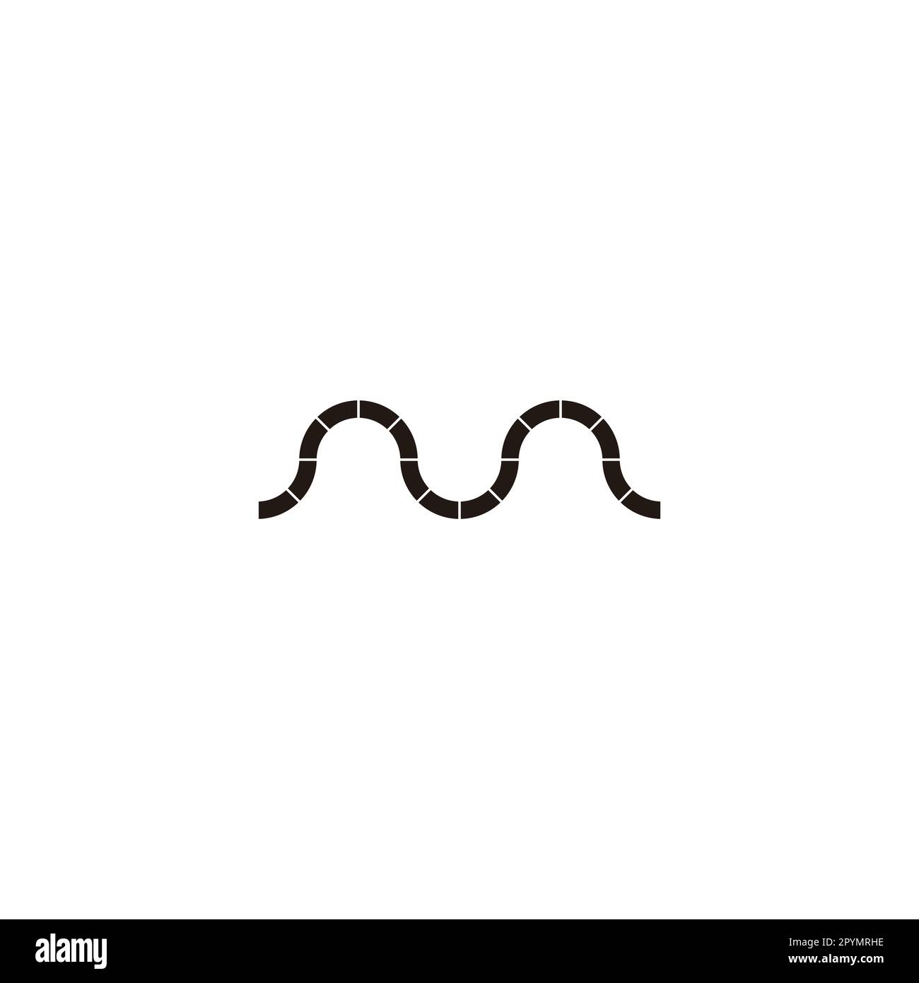 Letter M curve, modern geometric symbol simple logo vector Stock Vector ...