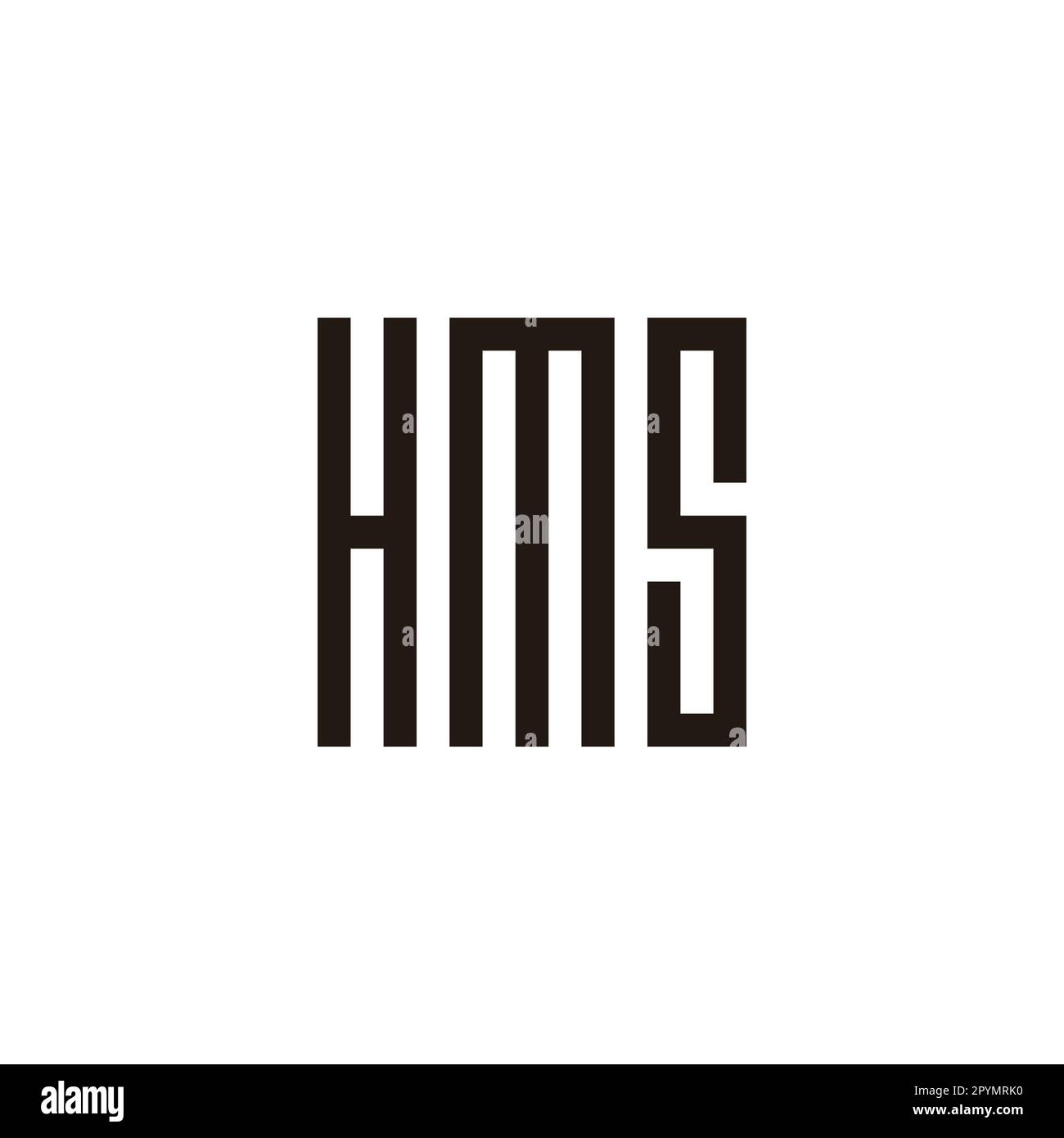 Letter HMS square geometric symbol simple logo vector Stock Vector ...