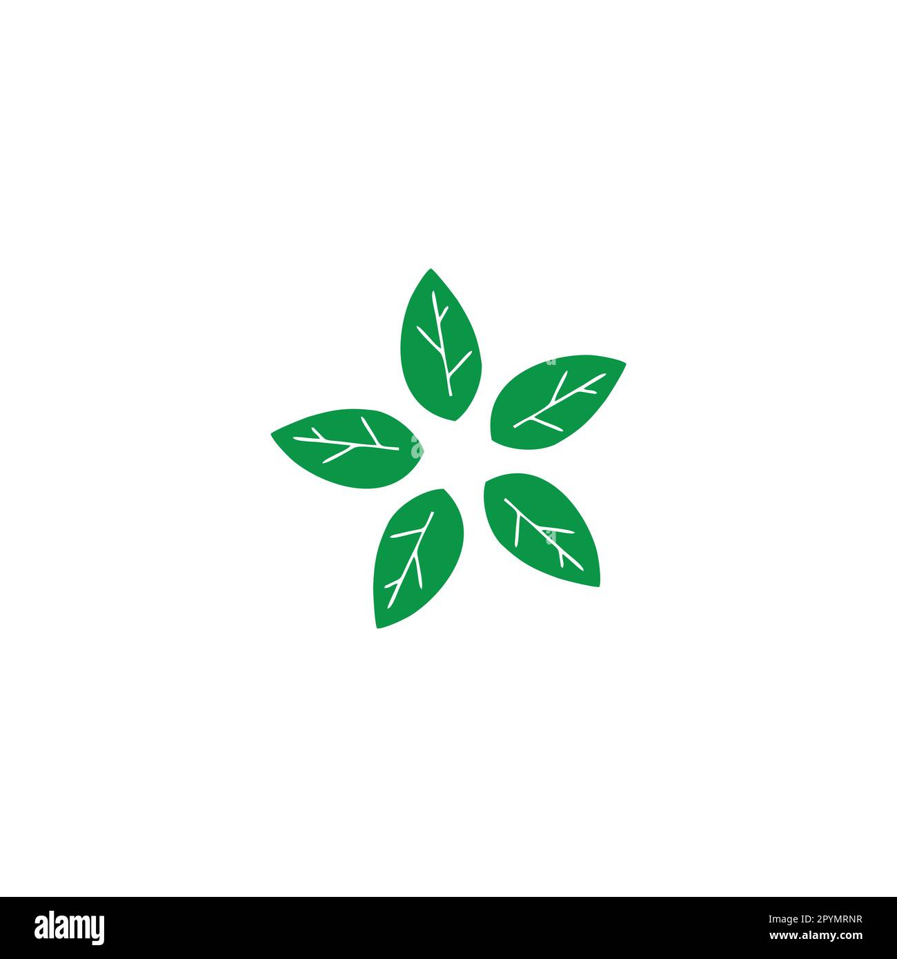 Five leaves, geometric symbol simple logo vector Stock Vector Image ...