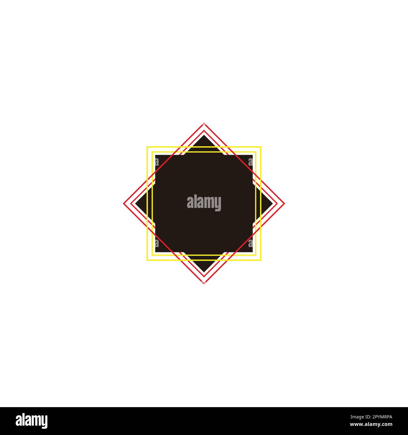 Frame square, and lines geometric symbol simple logo vector Stock ...