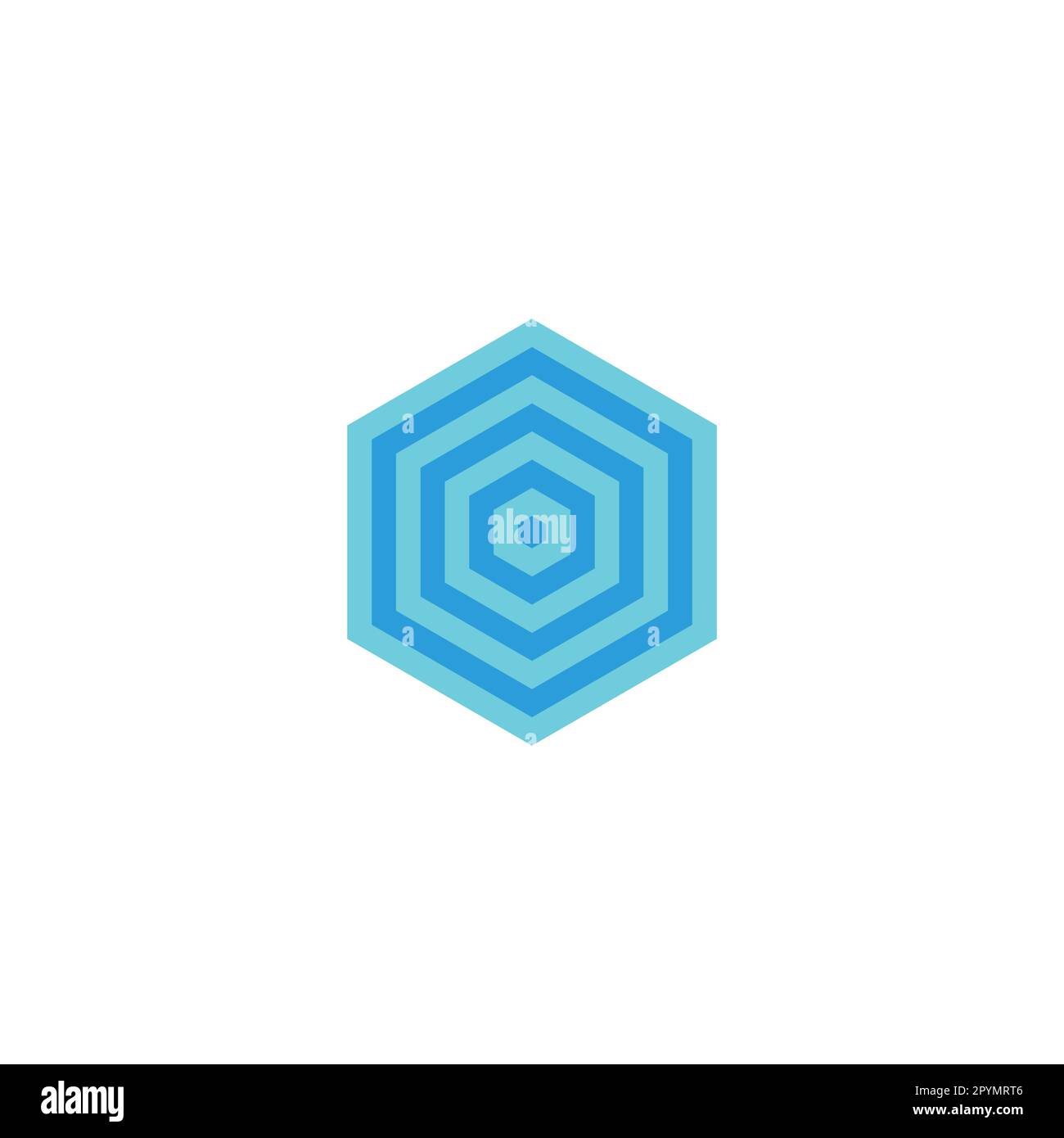 Hexagon linear, icon geometric symbol simple logo vector Stock Vector ...