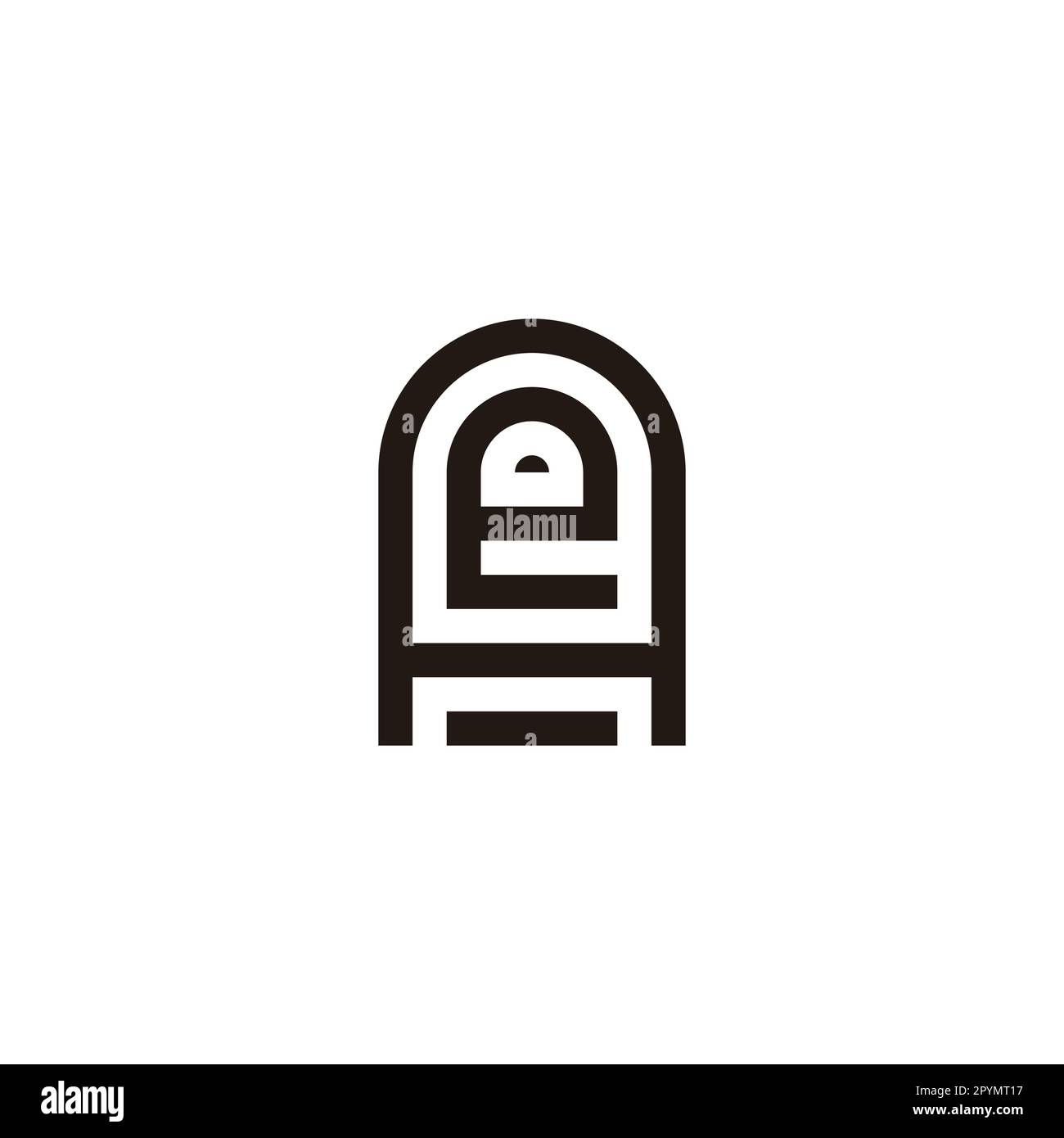 Letter e in A, home geometric symbol simple logo vector Stock Vector ...