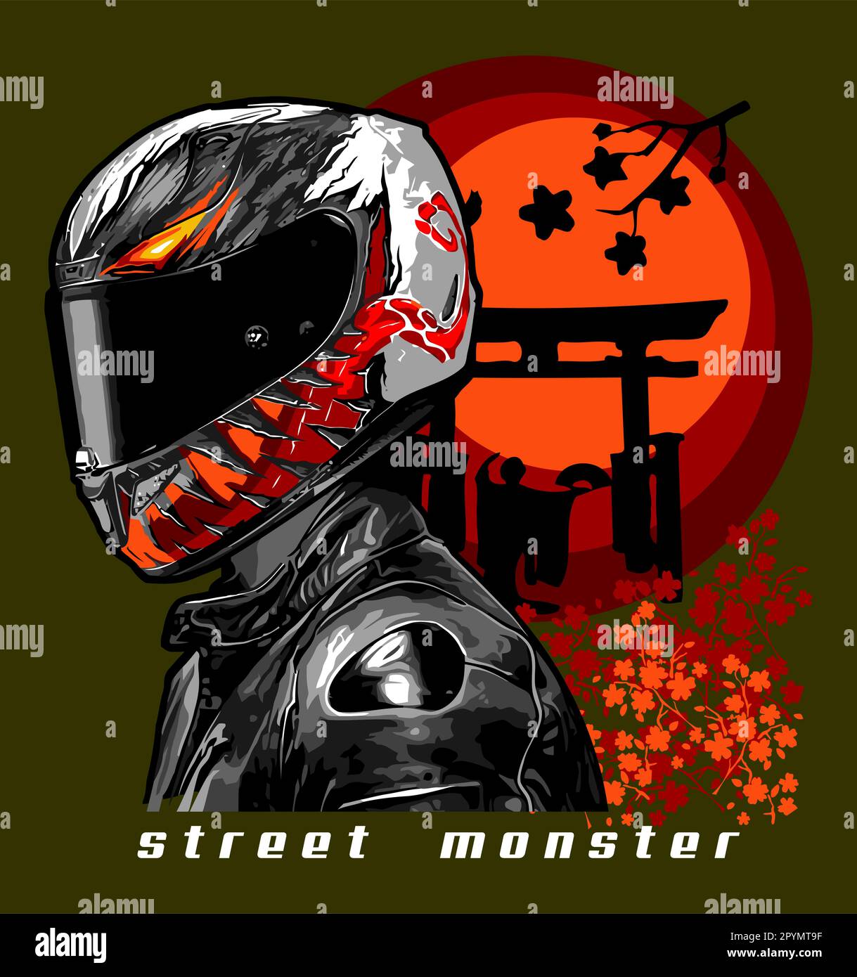 biker vector template Stock Vector Image & Art - Alamy