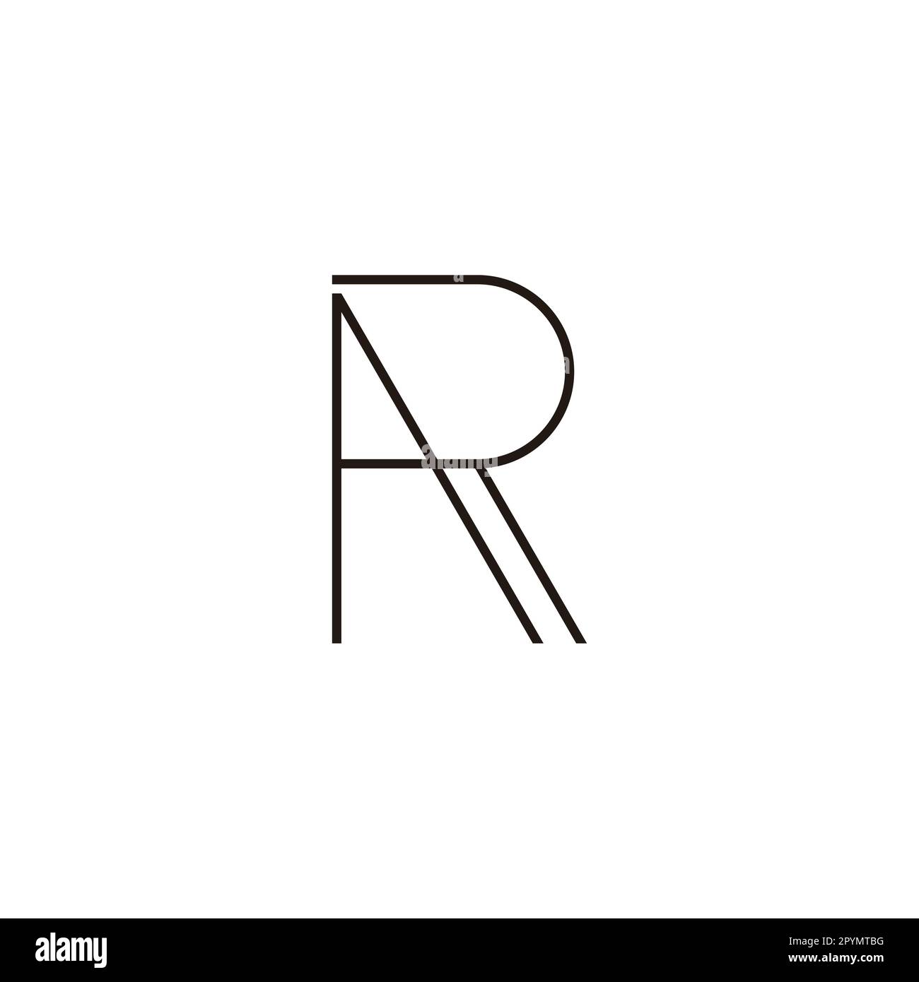 Letter AR line geometric symbol simple logo vector Stock Vector Image ...
