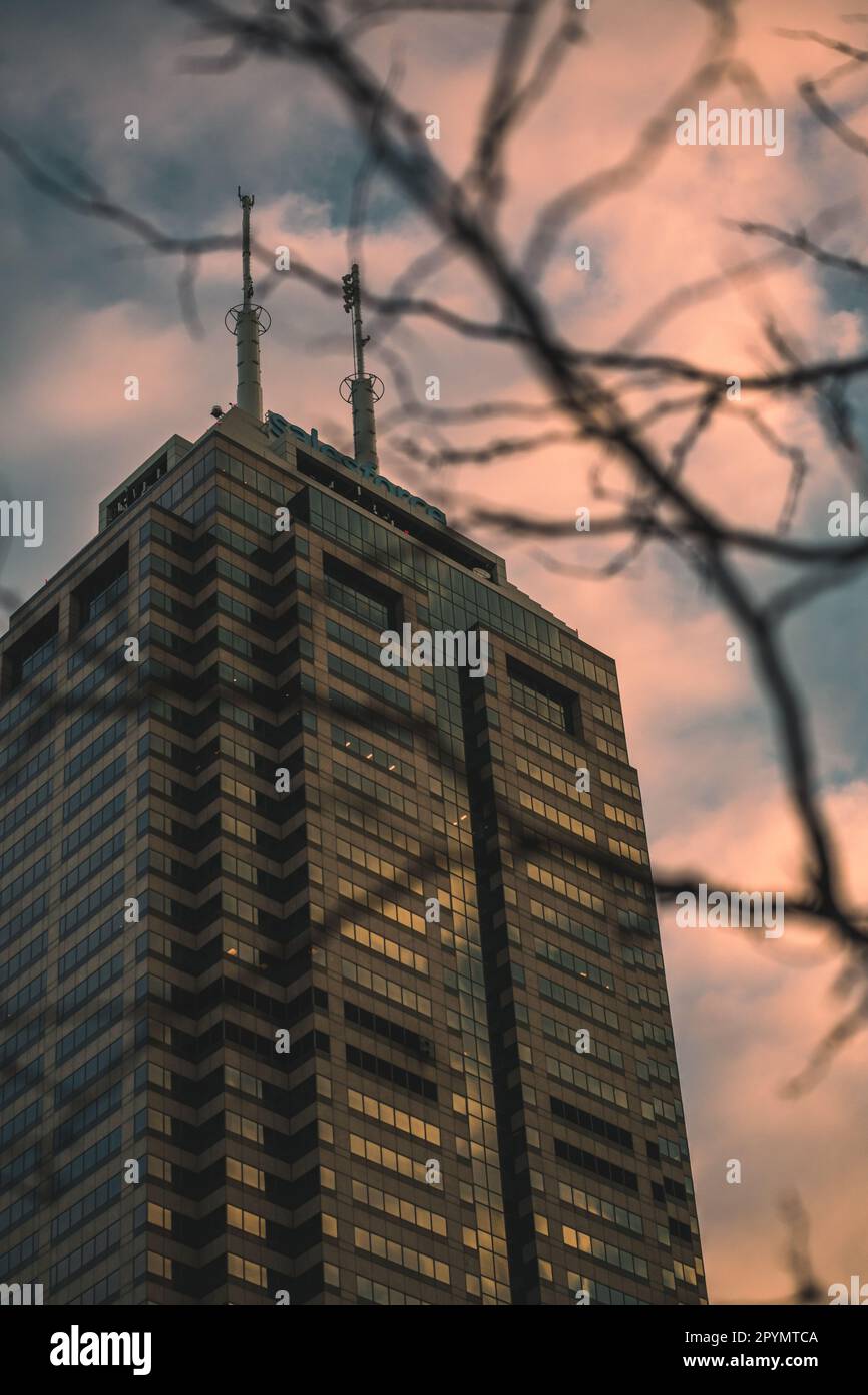 The Downtown Indianapolis, Indiana, with Monument Circle in the center ...