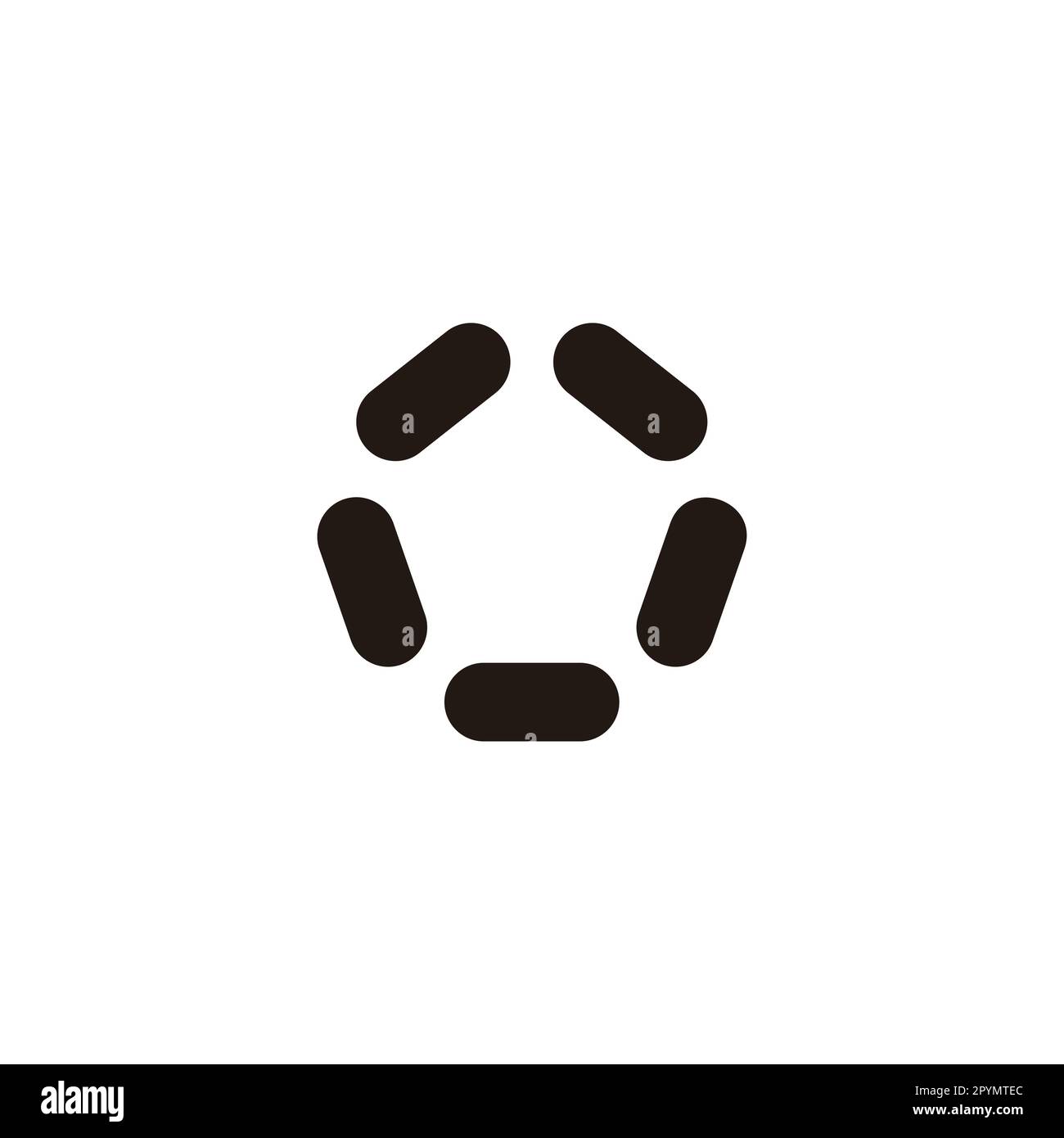 Five capsules, polygon geometric symbol simple logo vector Stock Vector ...