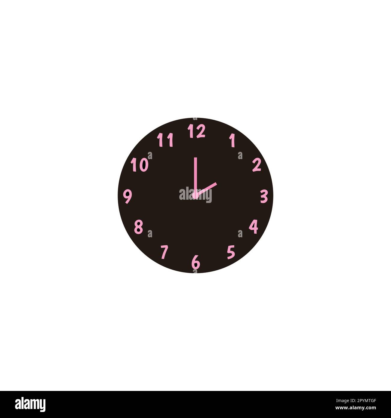 Clock, simple geometric symbol simple logo vector Stock Vector Image ...