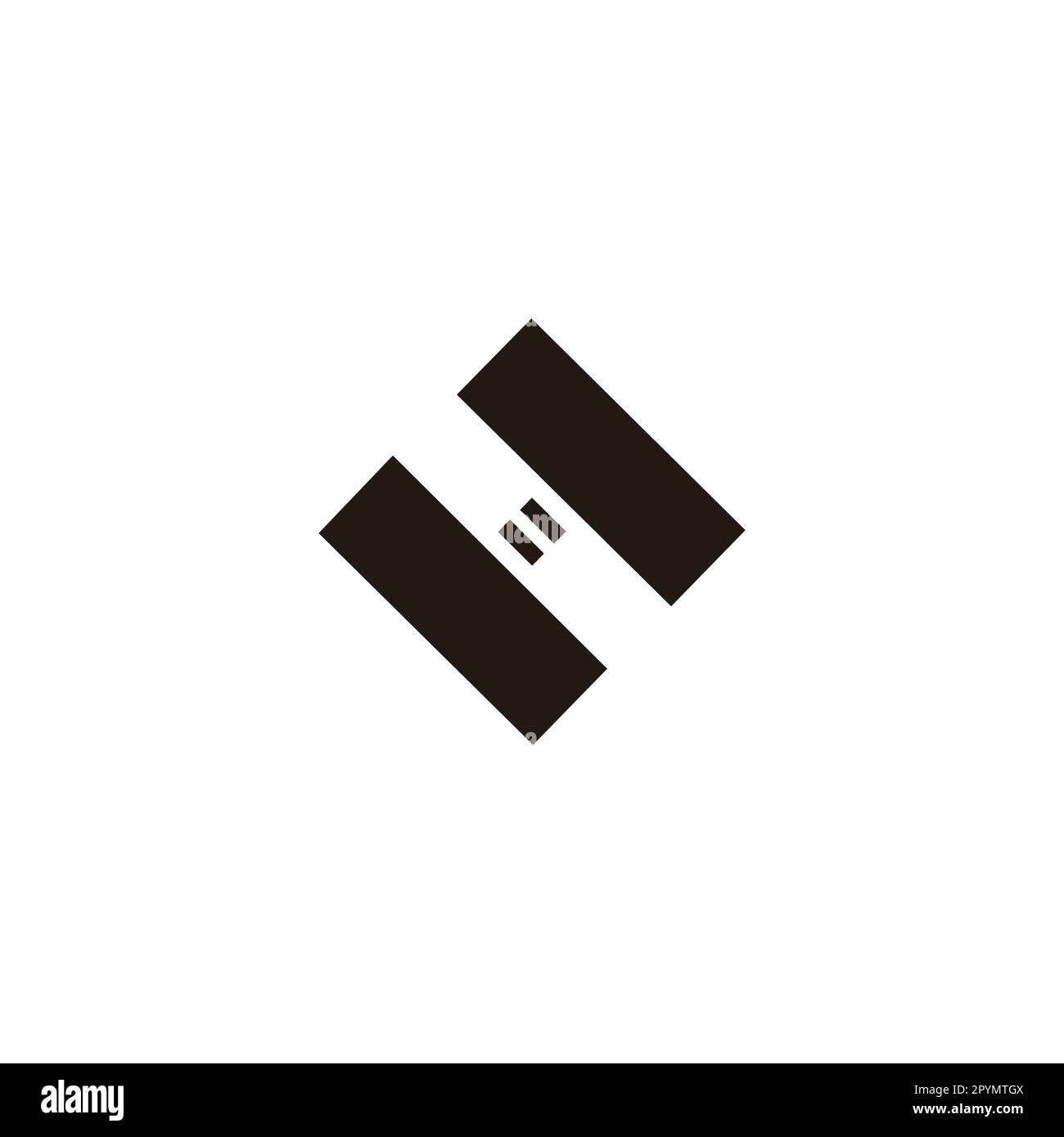 Letter H rectangle, square geometric symbol simple logo vector Stock ...