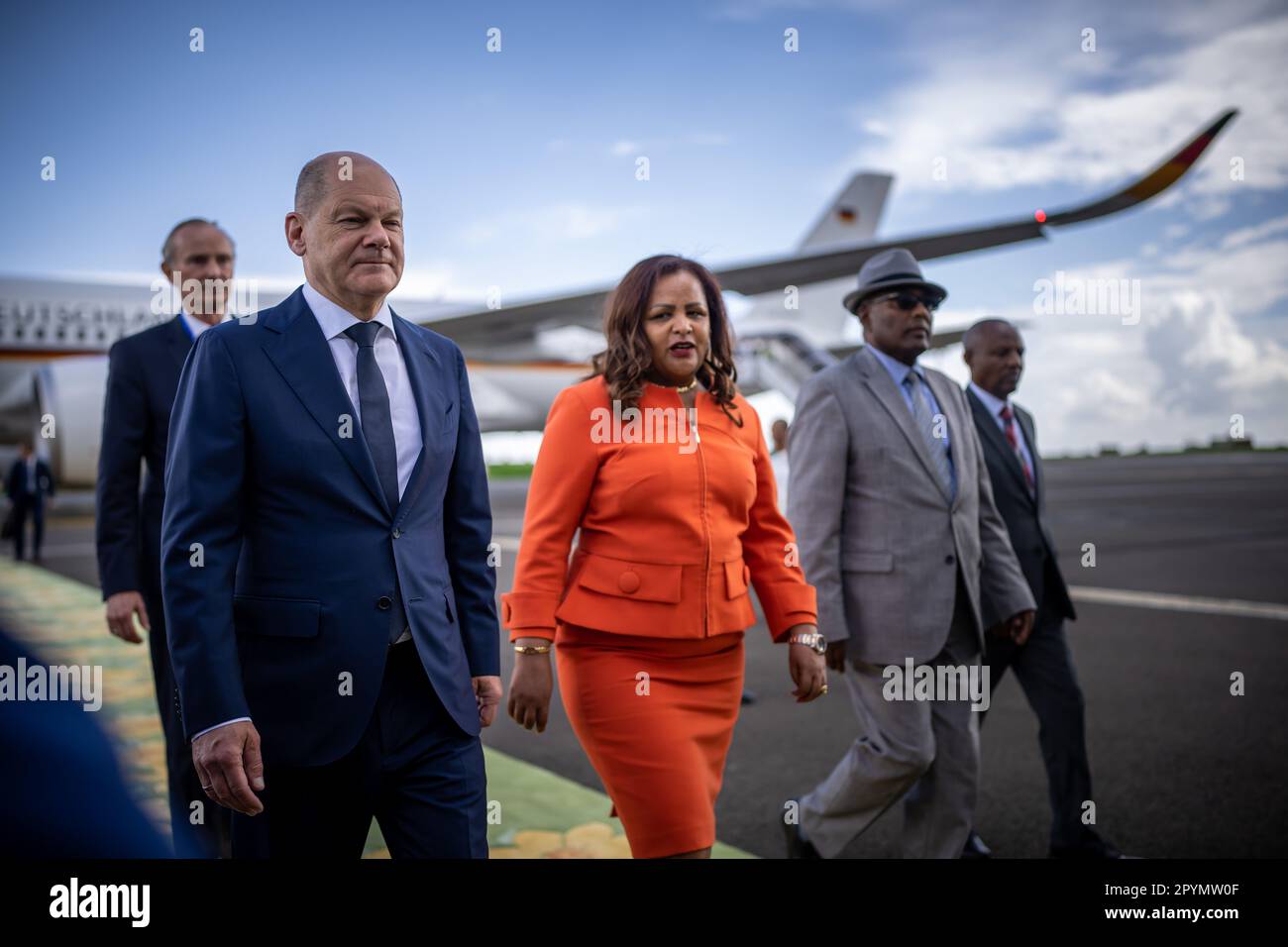 Addis Abeba, Ethiopia. 04th May, 2023. German Chancellor Olaf Scholz on ...