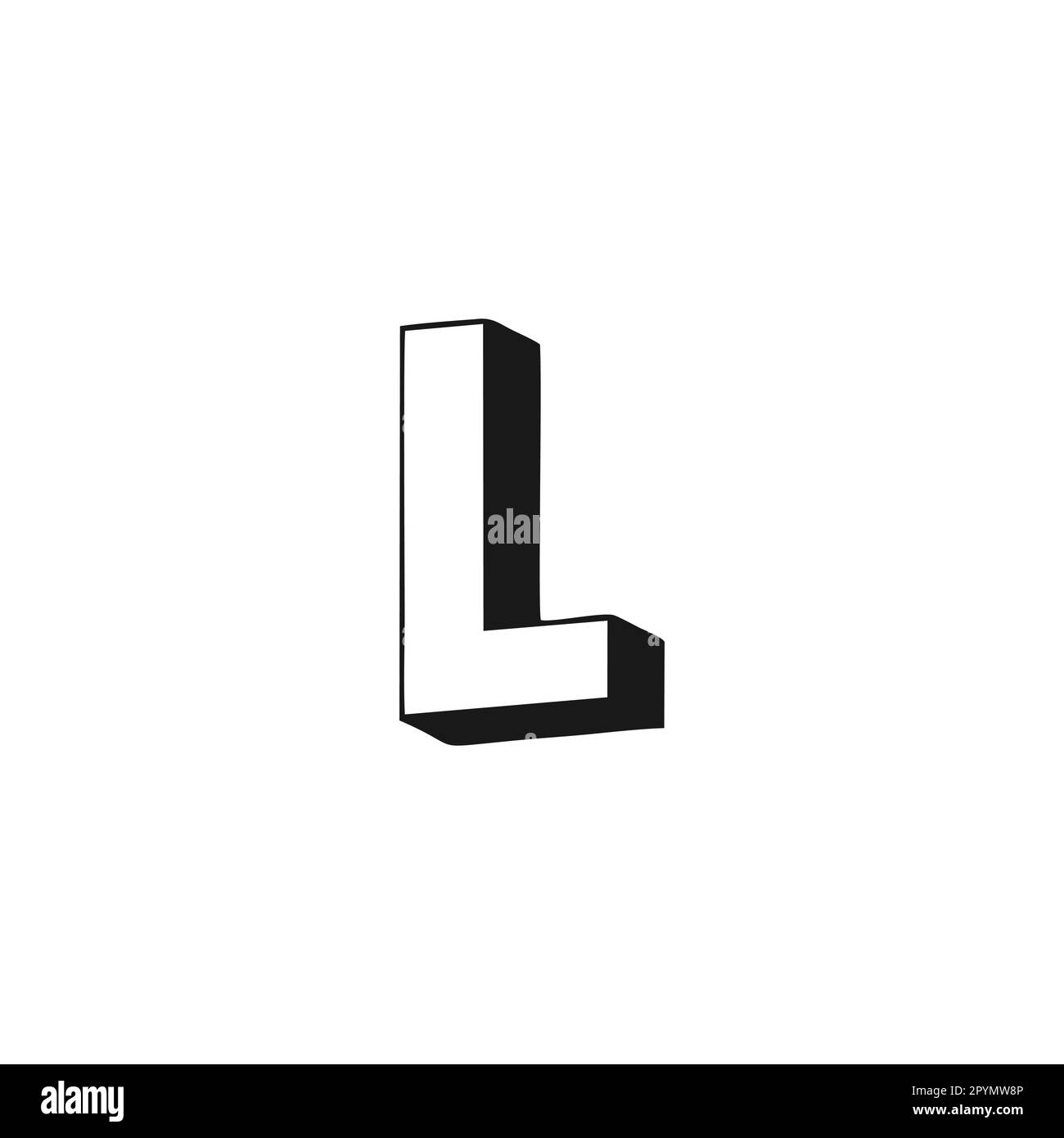 Letter L 3d geometric symbol simple logo vector Stock Vector Image & Art - Alamy