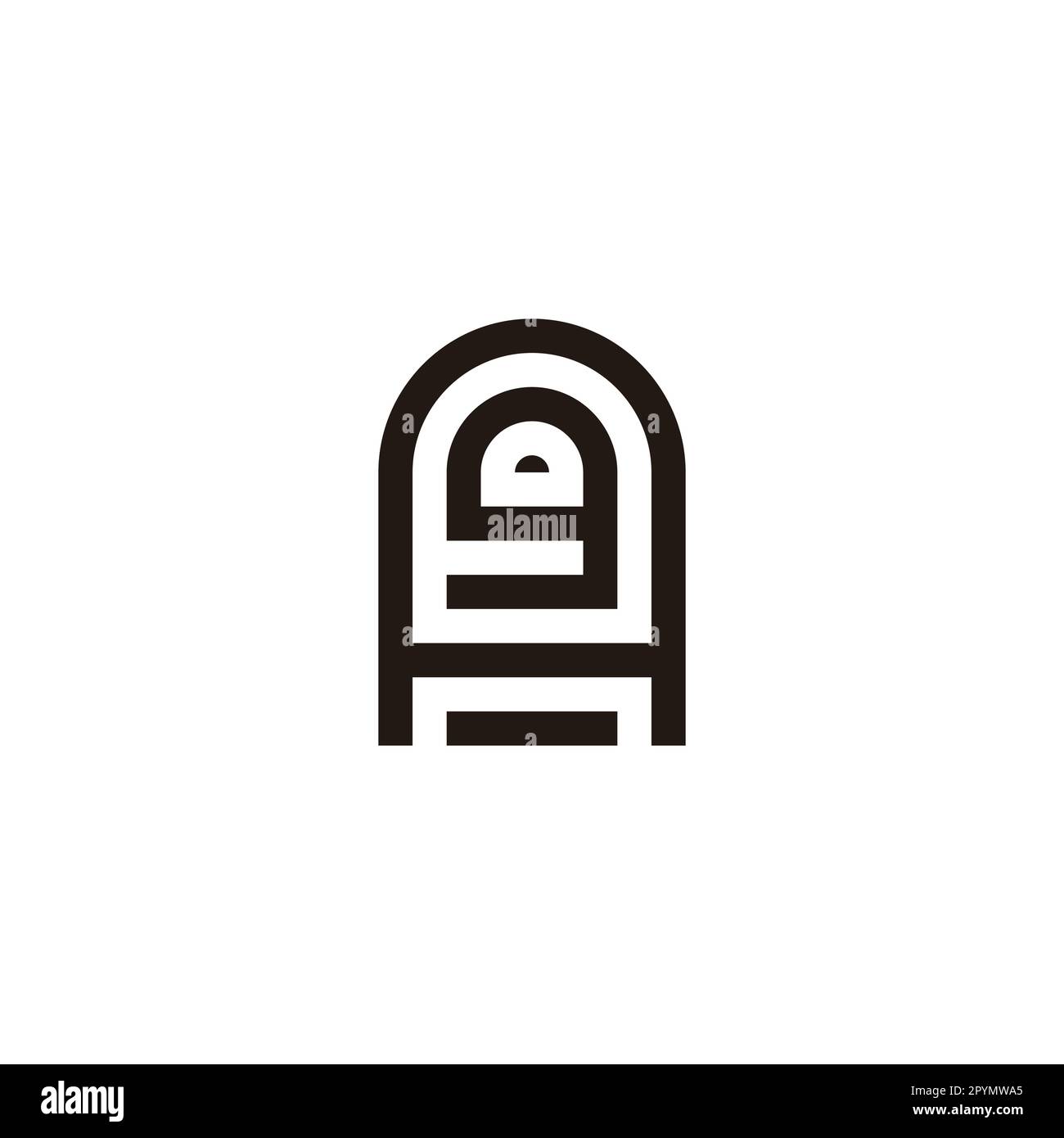 Letter g in A, curve geometric symbol simple logo vector Stock Vector ...
