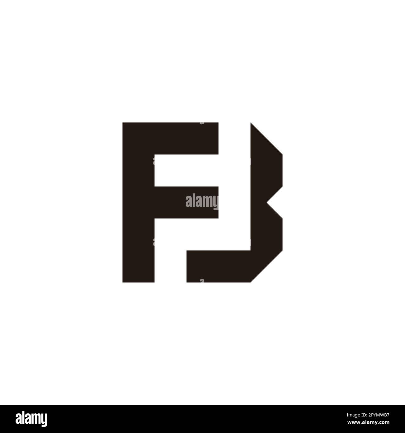 Letter F, B and J square geometric symbol simple logo vector Stock ...