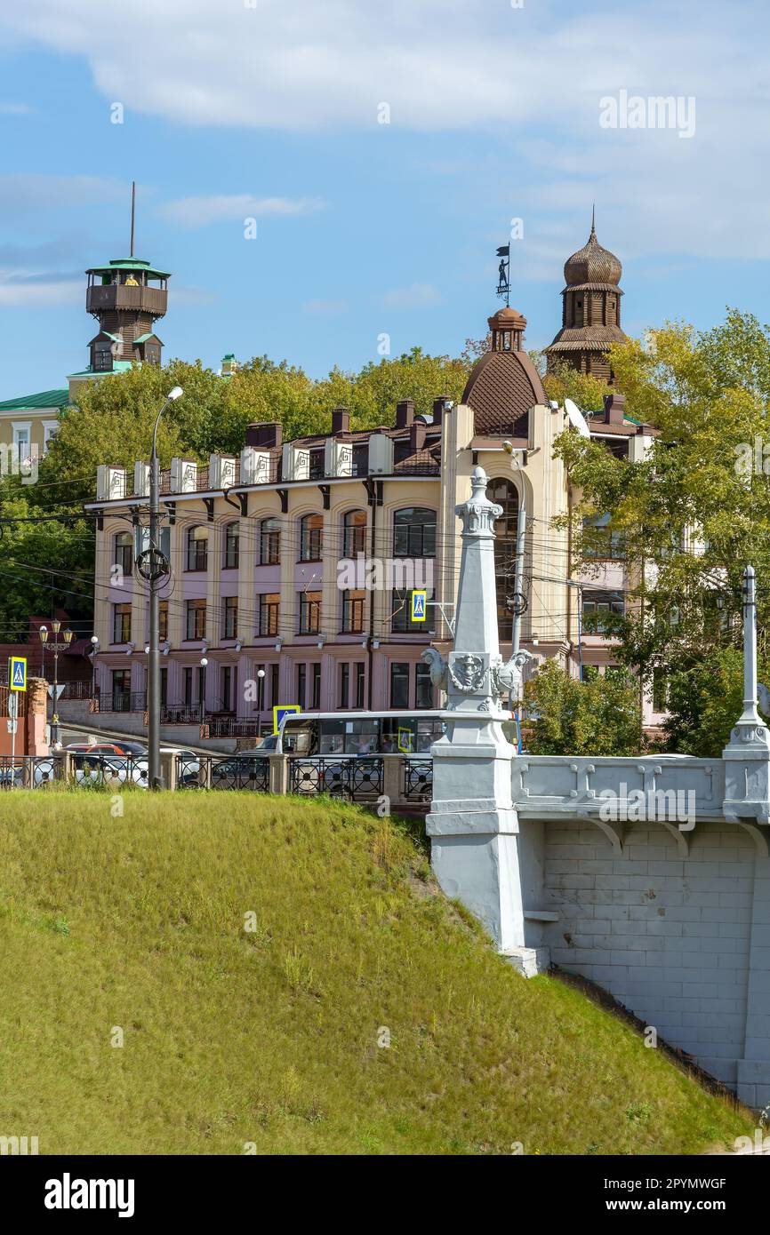 Tomsk, view of historical buildings on the Resurrection Mountain Stock ...