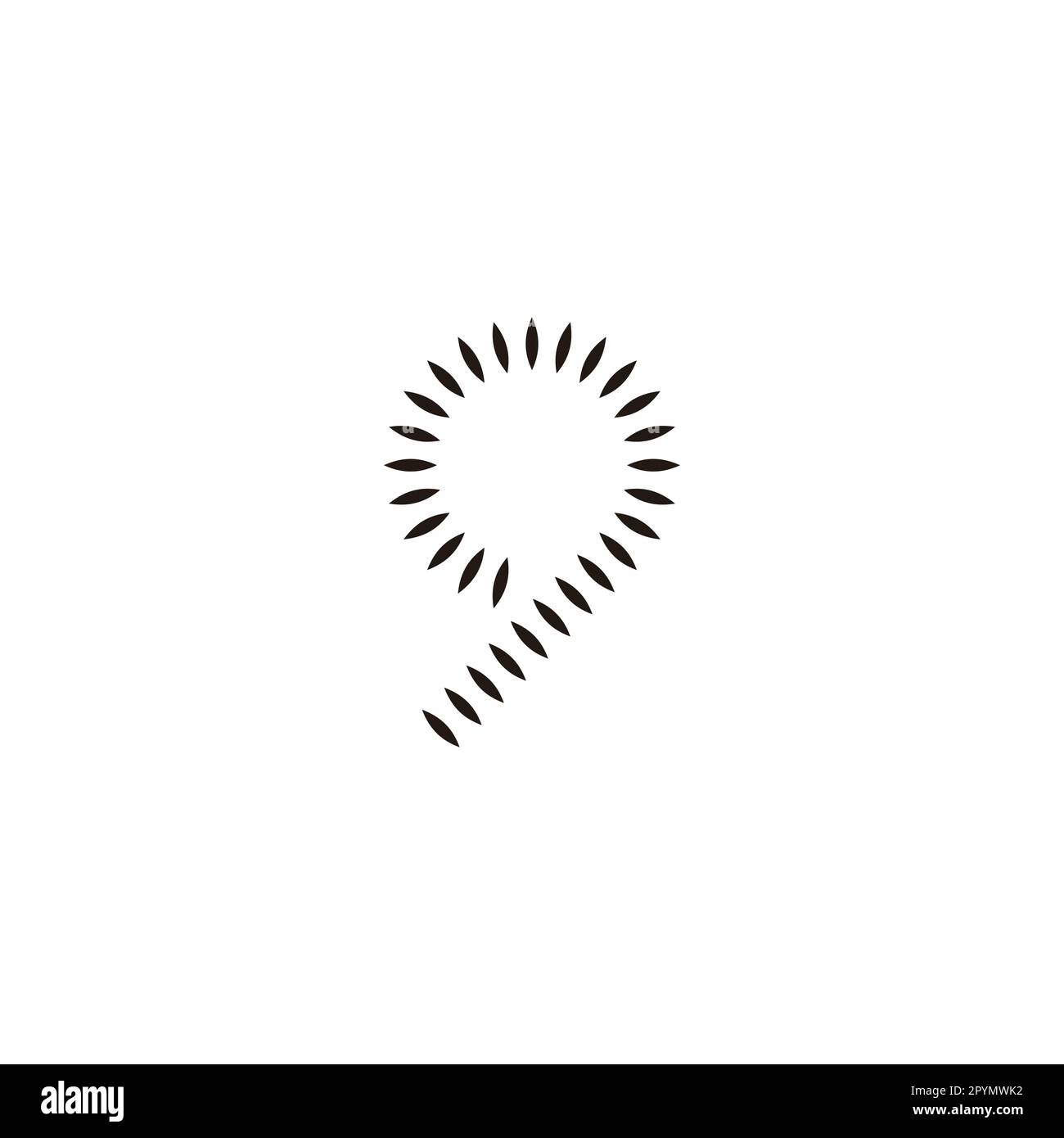 Number 9 leaves geometric symbol simple logo vector Stock Vector Image ...