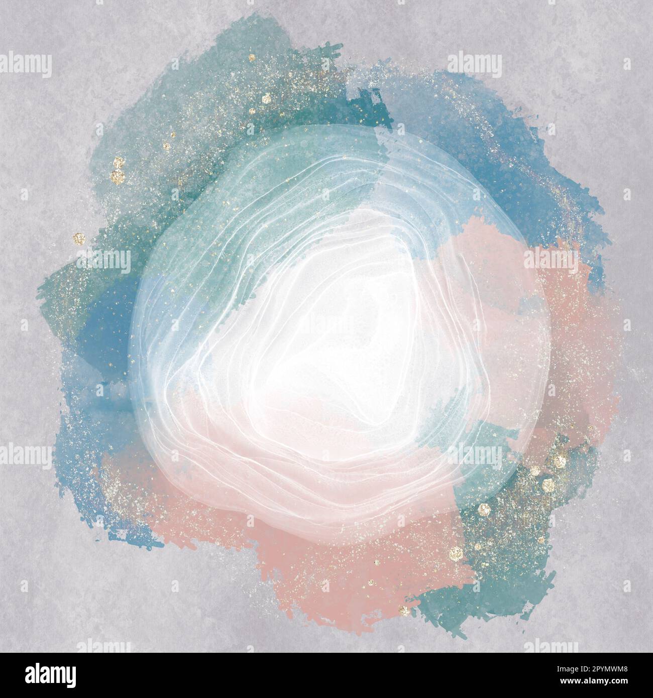 Square abstract template. Gray background with blue, green and pink ...